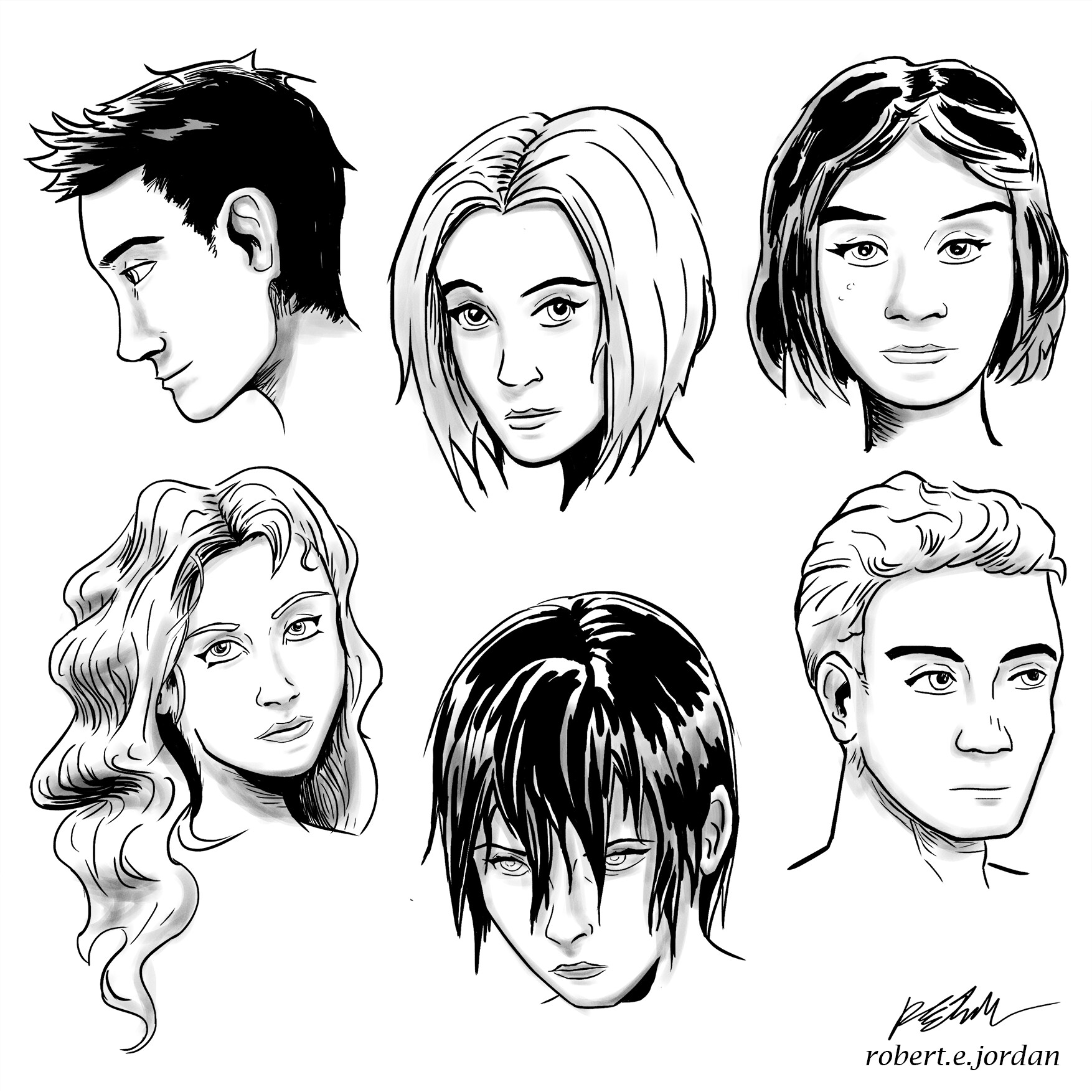 neutral face drawing