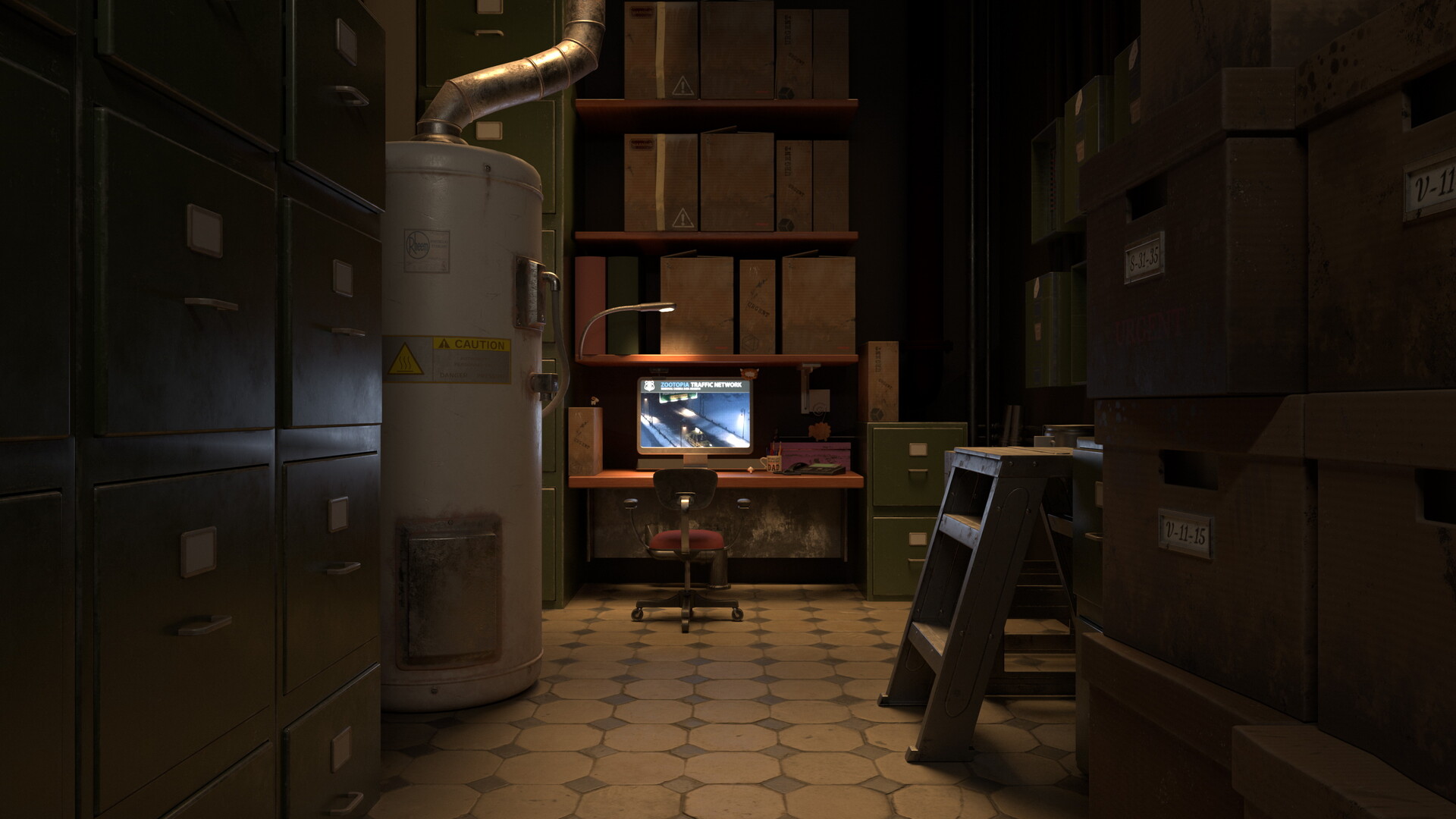 ArtStation - Zootopia Officer's Office