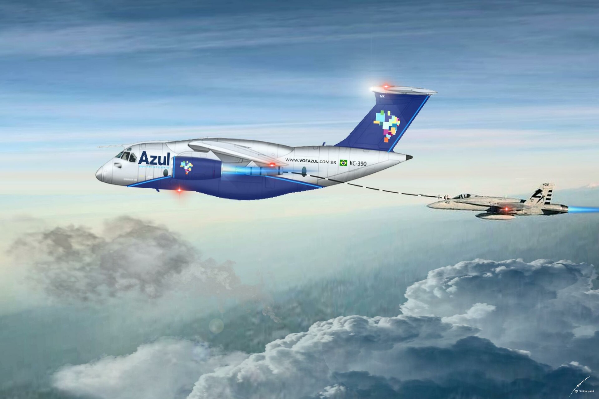 ArtStation - C390 Millennium Azul