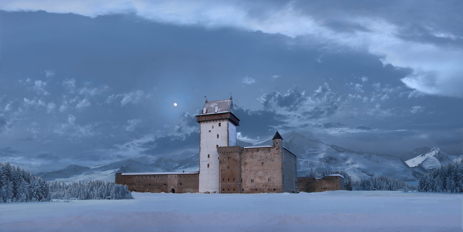 ArtStation - Winter Scene - Matte Painting