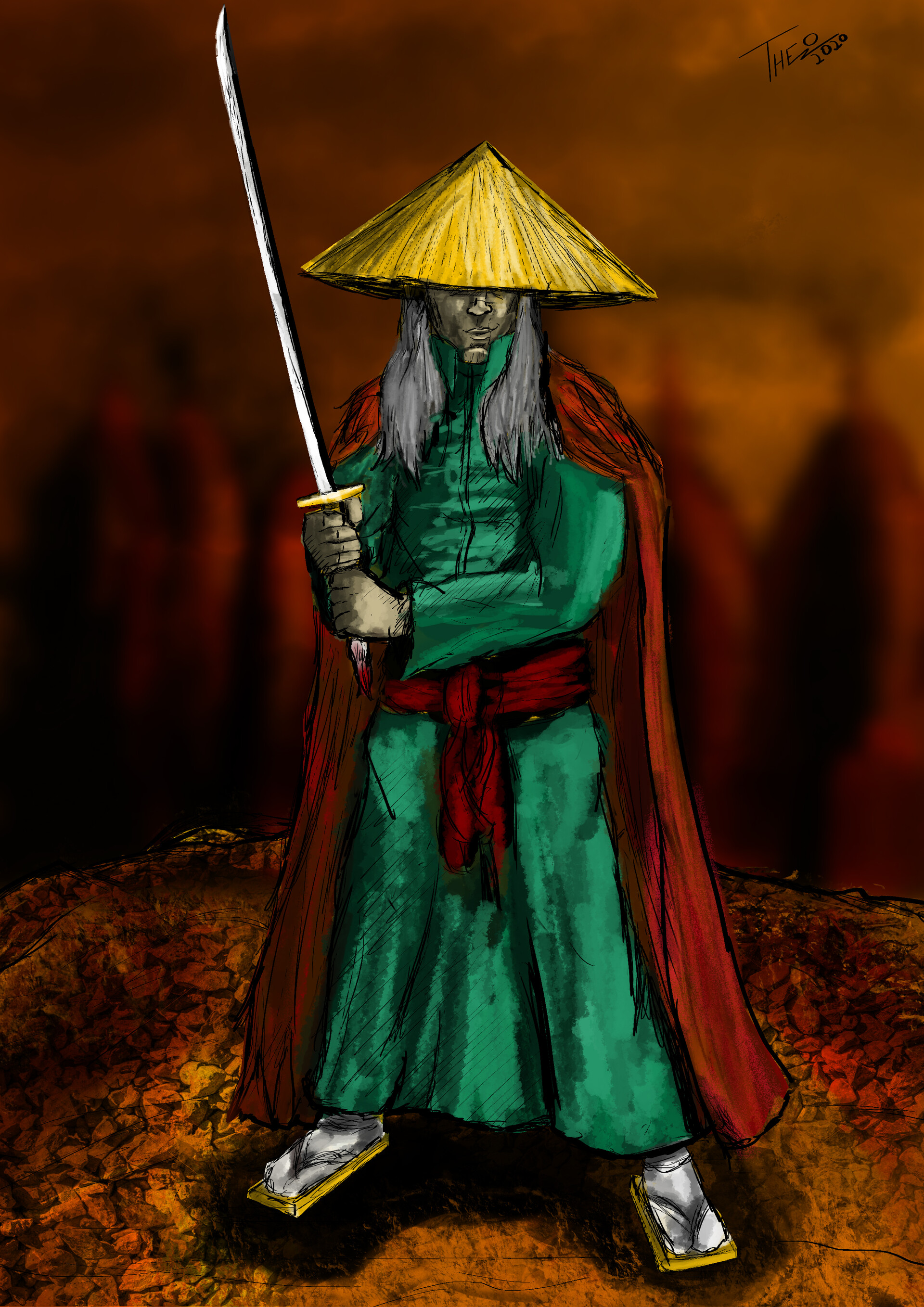 ArtStation - Nameless Samurai Concept