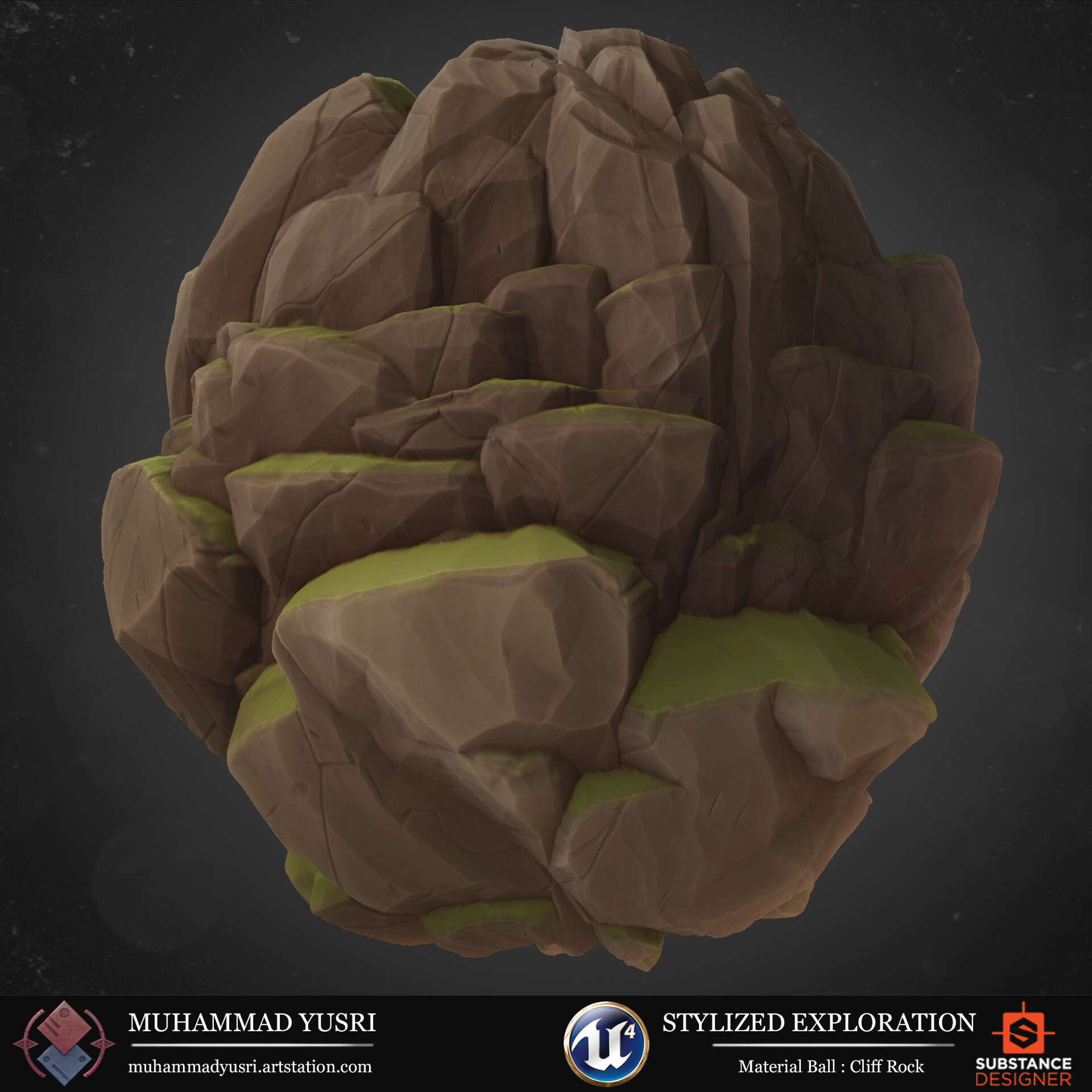 Muhammad Yusri - Stylized Exploration: Cliff Rock