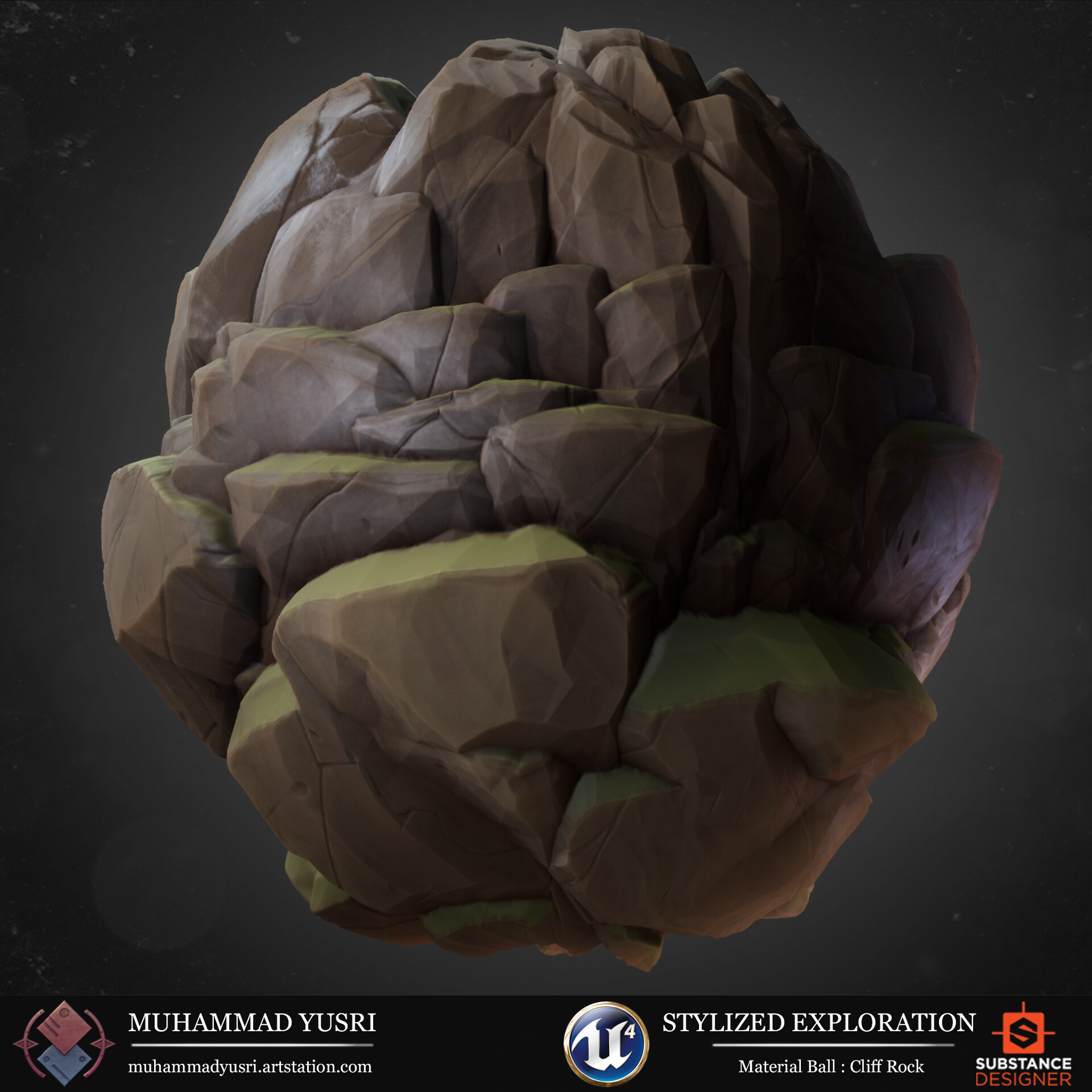 Muhammad Yusri - Stylized Exploration: Cliff Rock