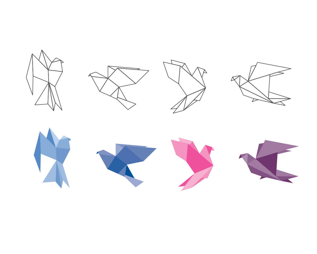 simple polygon animals