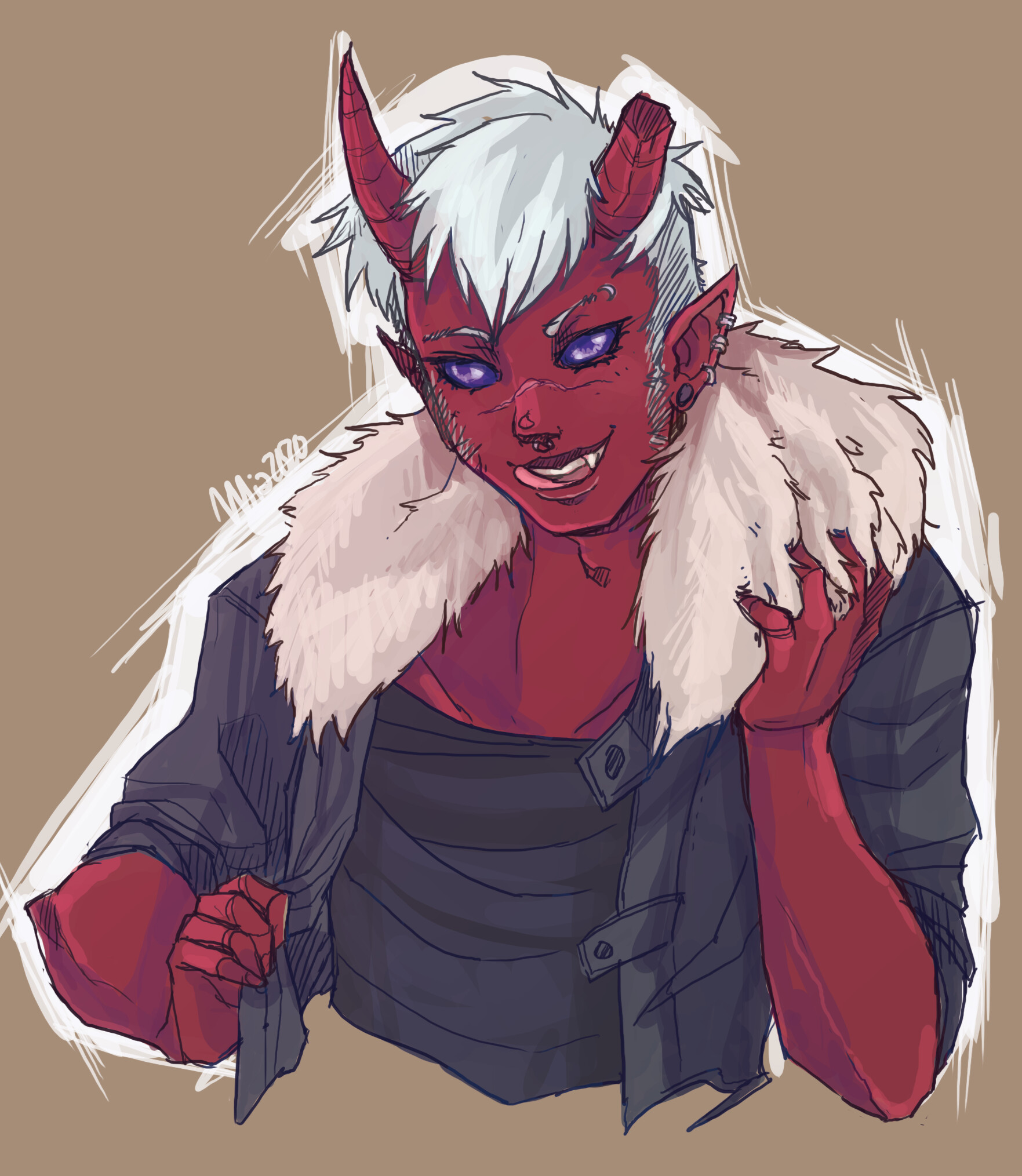 ArtStation - Tiefling doodle