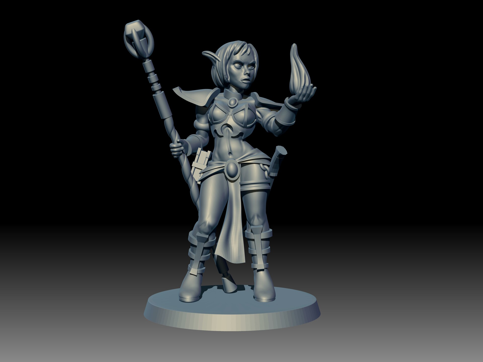 ArtStation - elf sorceress miniature