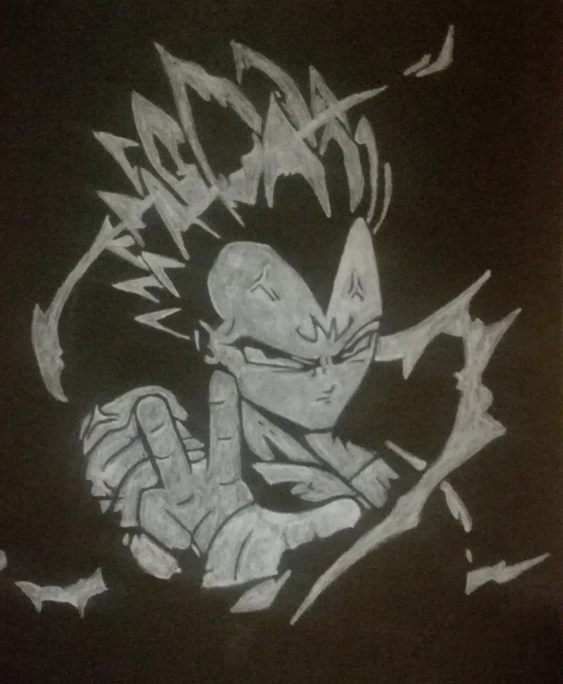 ArtStation - Vegeta (white charcoal)