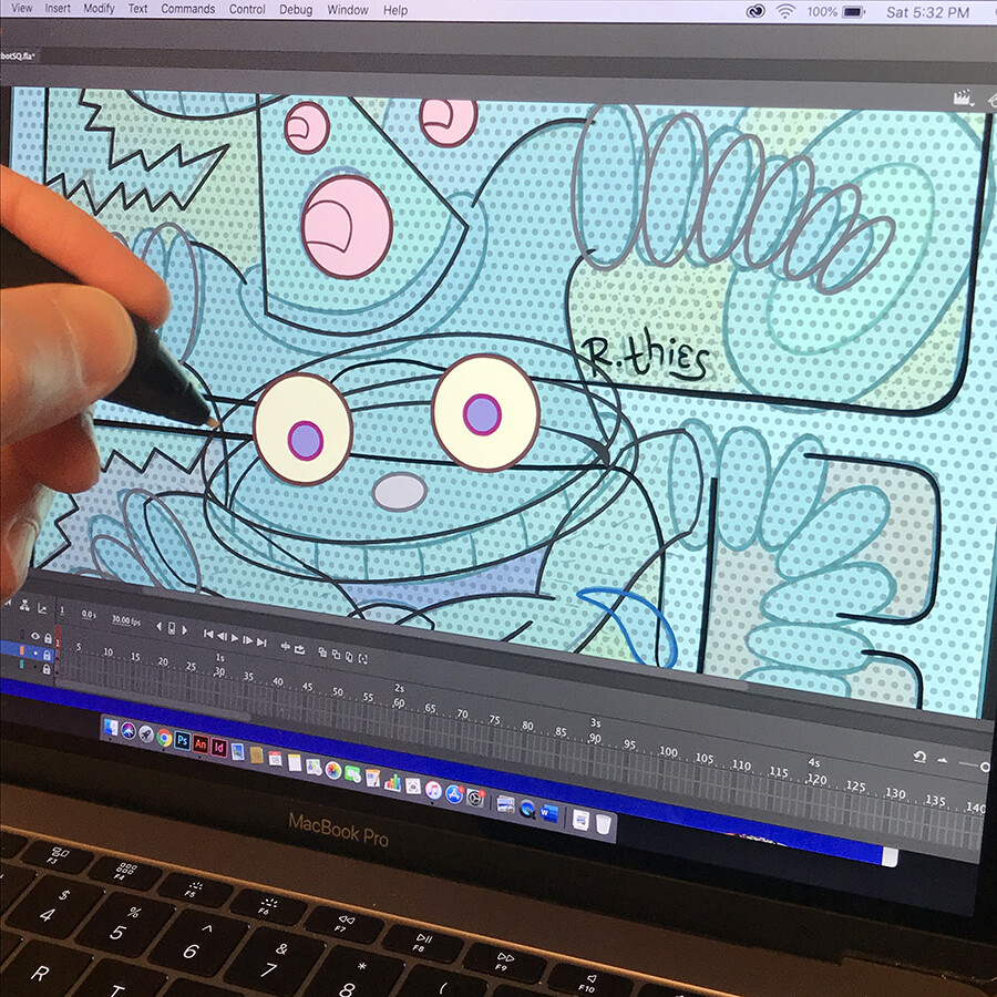 ArtStation - "Wackadoo Fuzzbot" Digital WIP