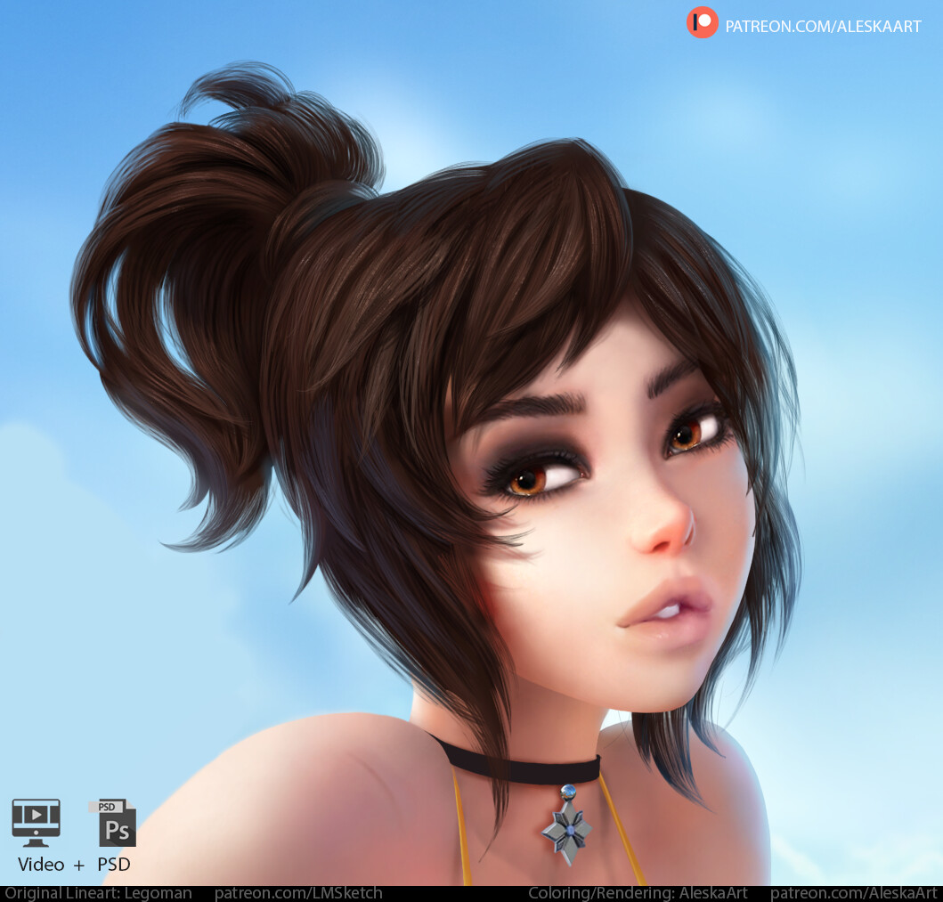 ArtStation - Overwatch Mei hair rendering tutorial