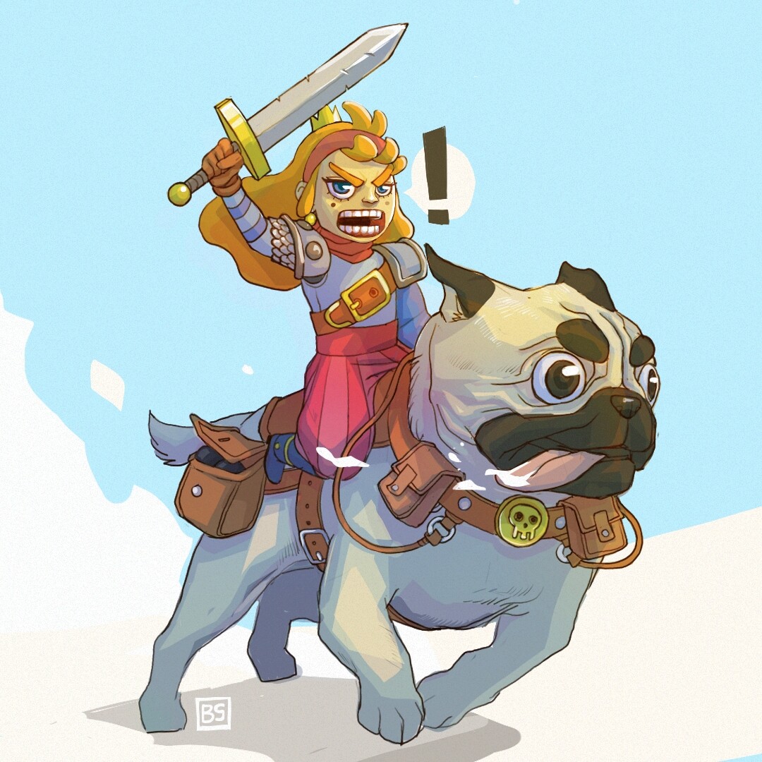 ArtStation - The pug warrior