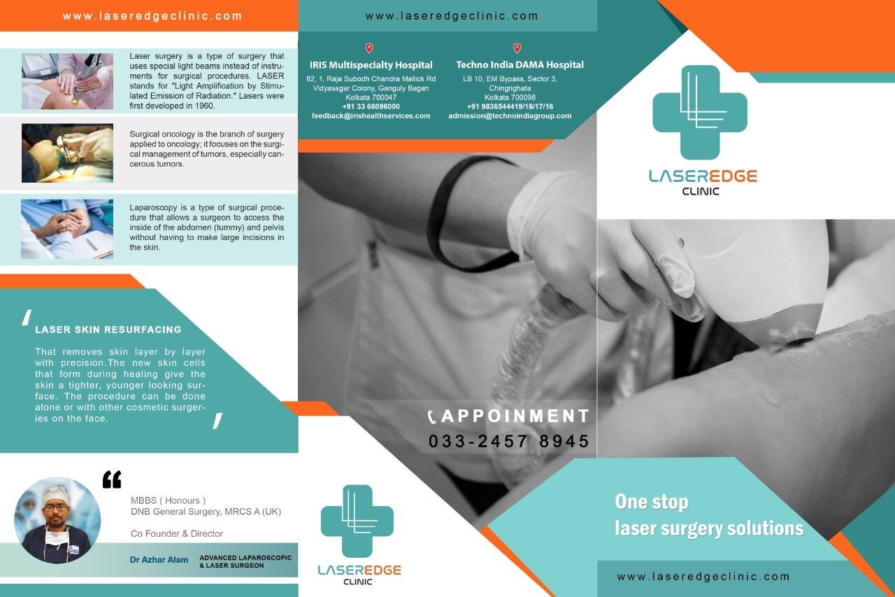 ArtStation - Laser treatment tri folded brochure design