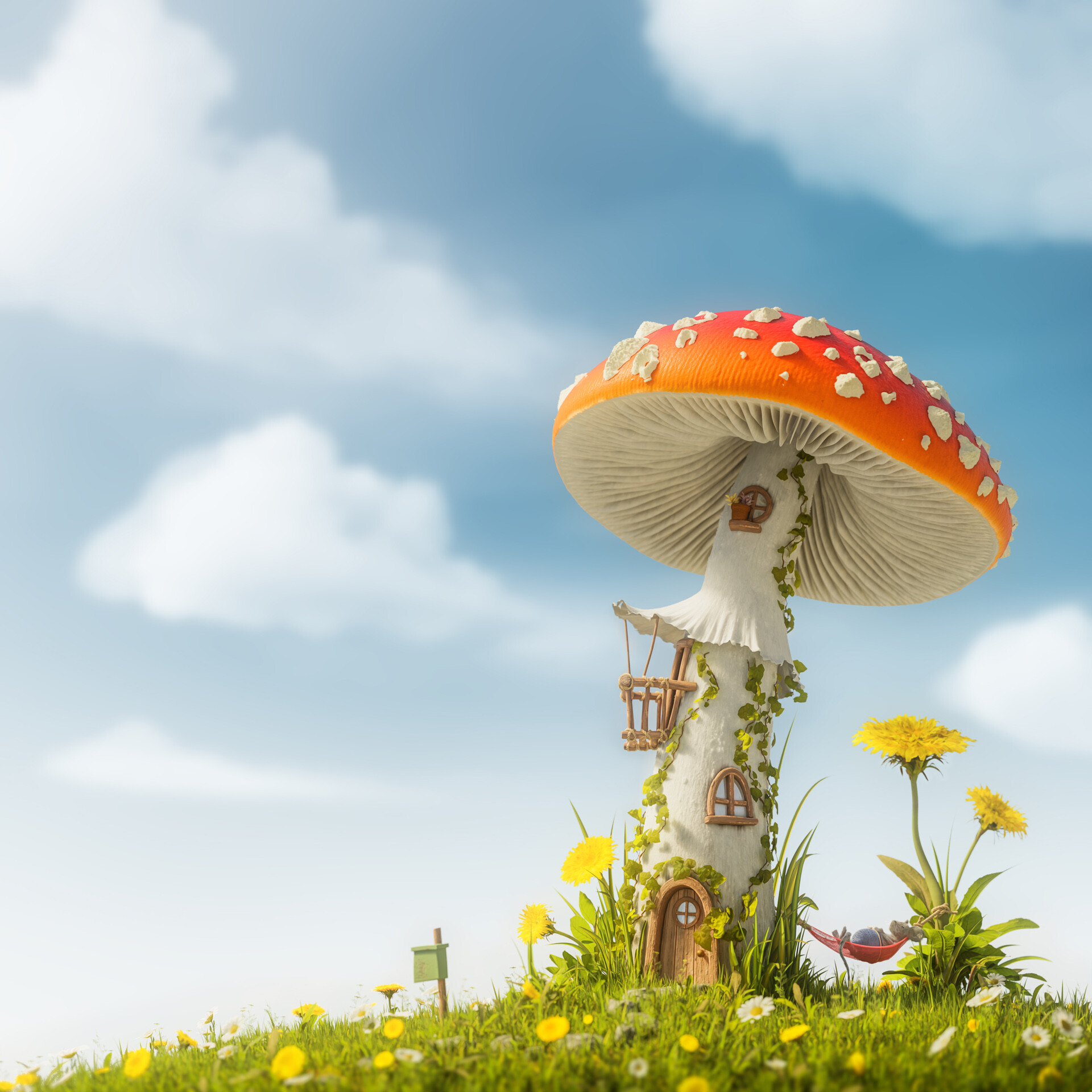 ArtStation - The tiny amanita house