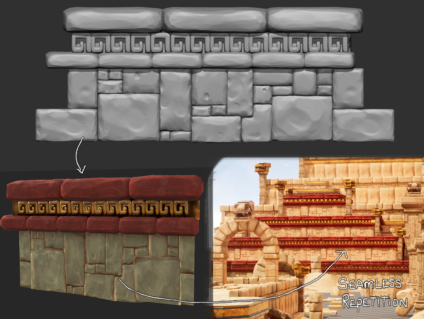 Bridget Wright - Aztec Stone Pillar