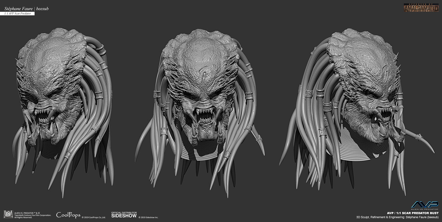 Stephane Faure (beesub) - AVP SCAR PREDATOR (Zbrush)