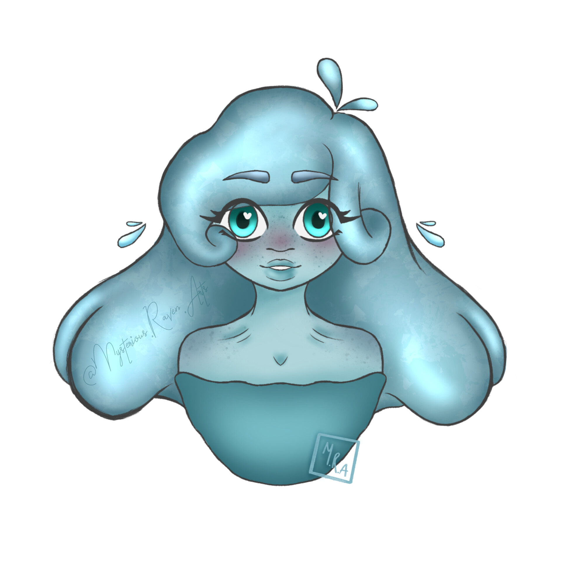 how to draw water girl