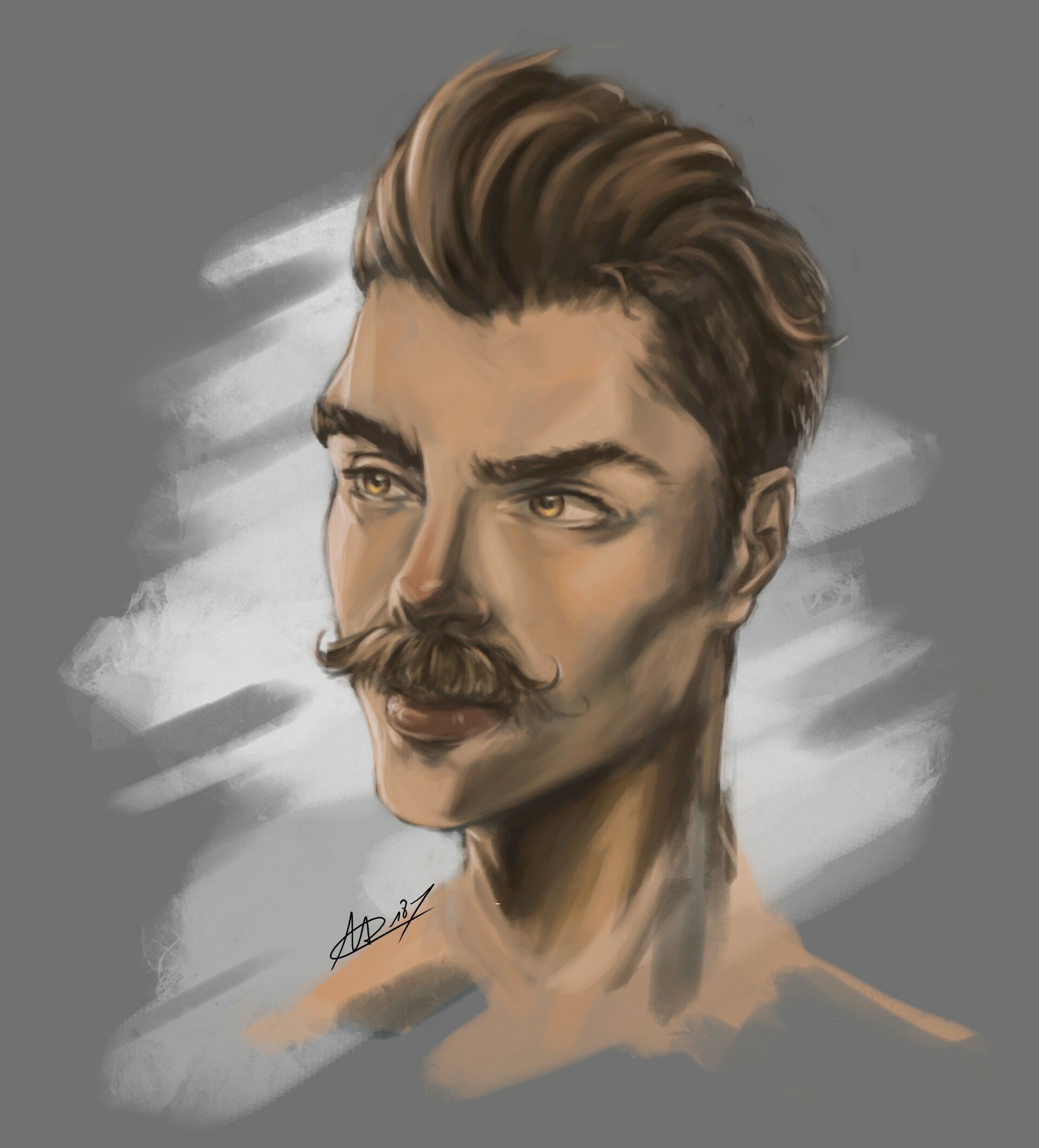 ArtStation - Moustache sketch