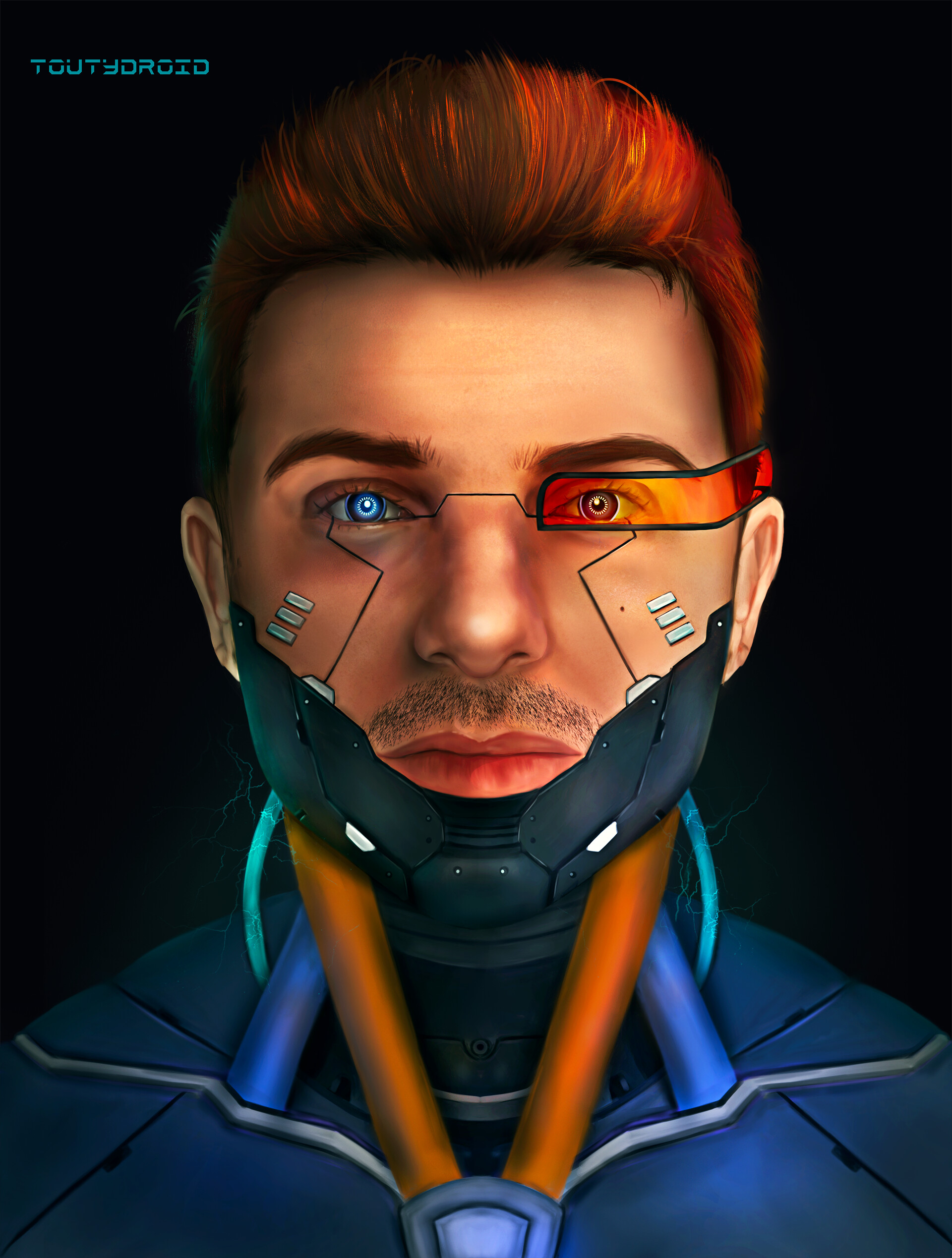 ArtStation - Realistic Cyborg Portrait