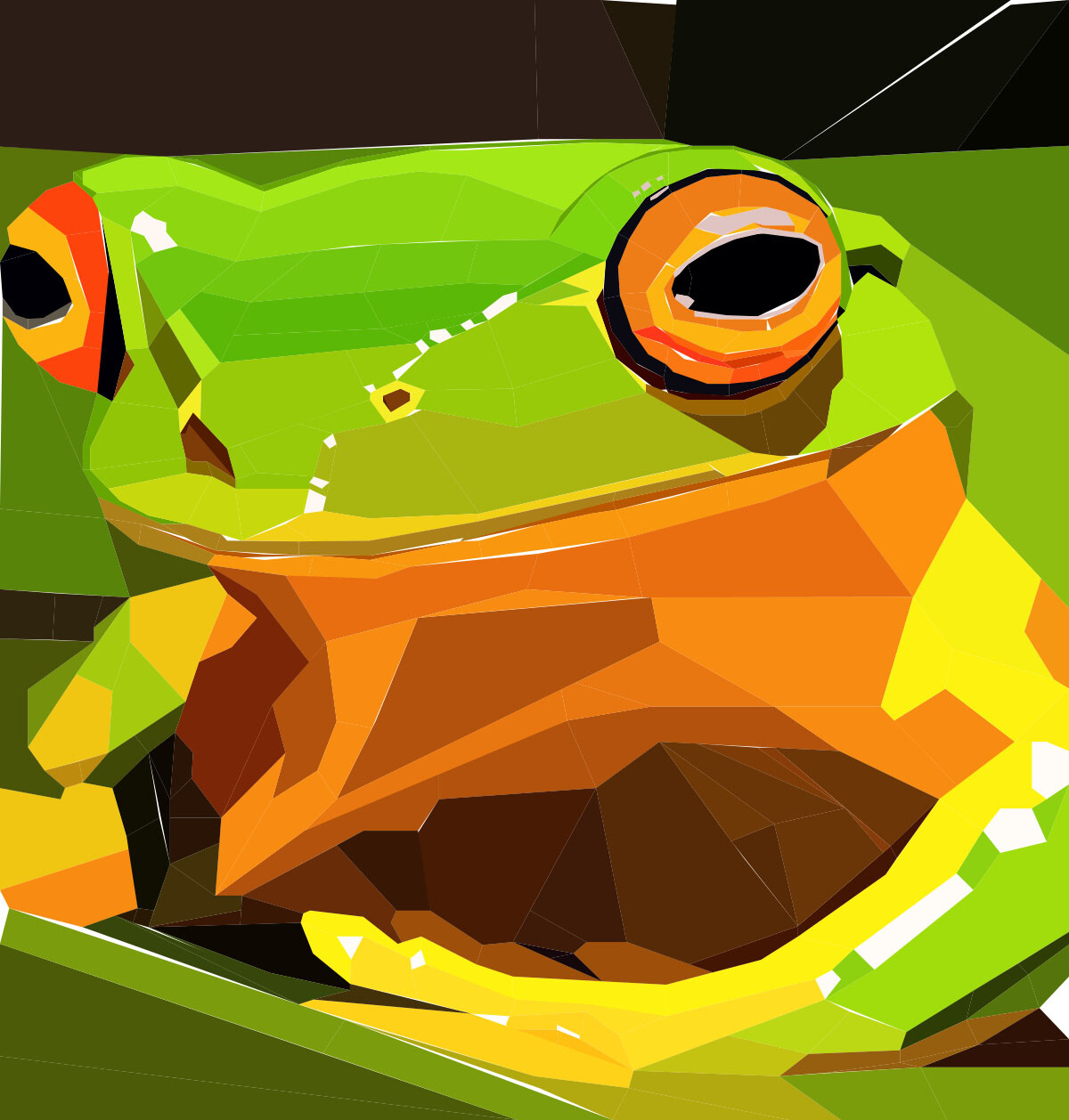 ArtStation - Polygonal frog