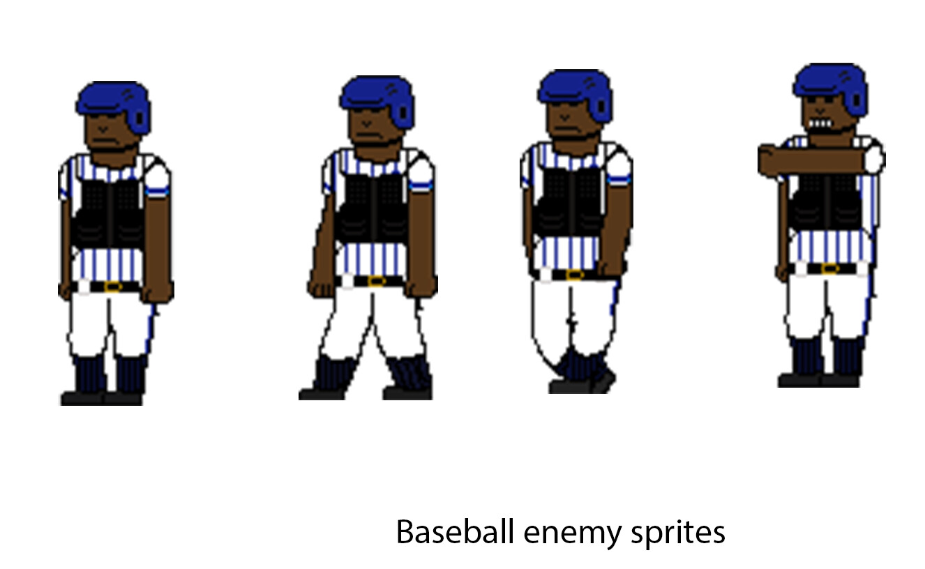 ArtStation - Sprites for a Baseball style enemy.