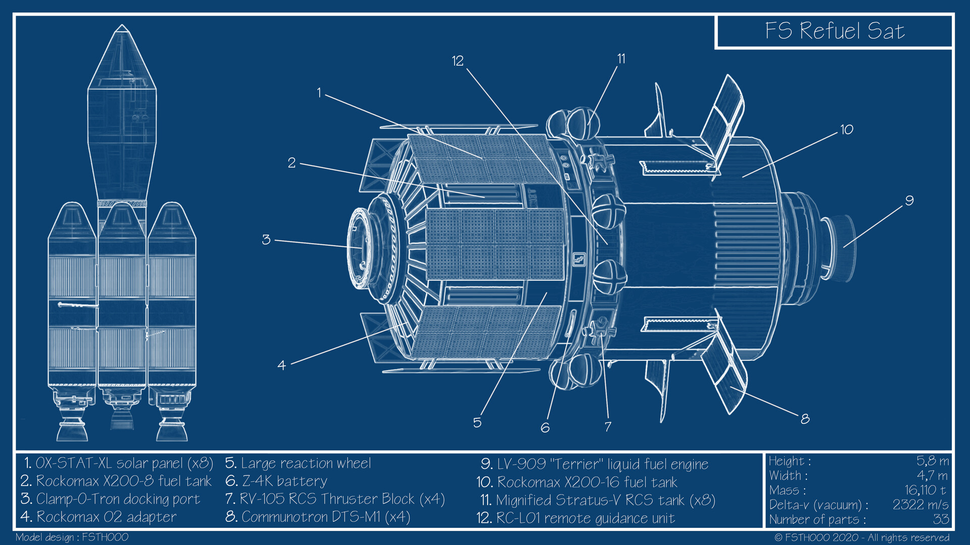 ArtStation - FS Refuel Sat - KSP blueprint