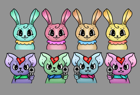 ArtStation - LoveShot NPCs - Color Variation