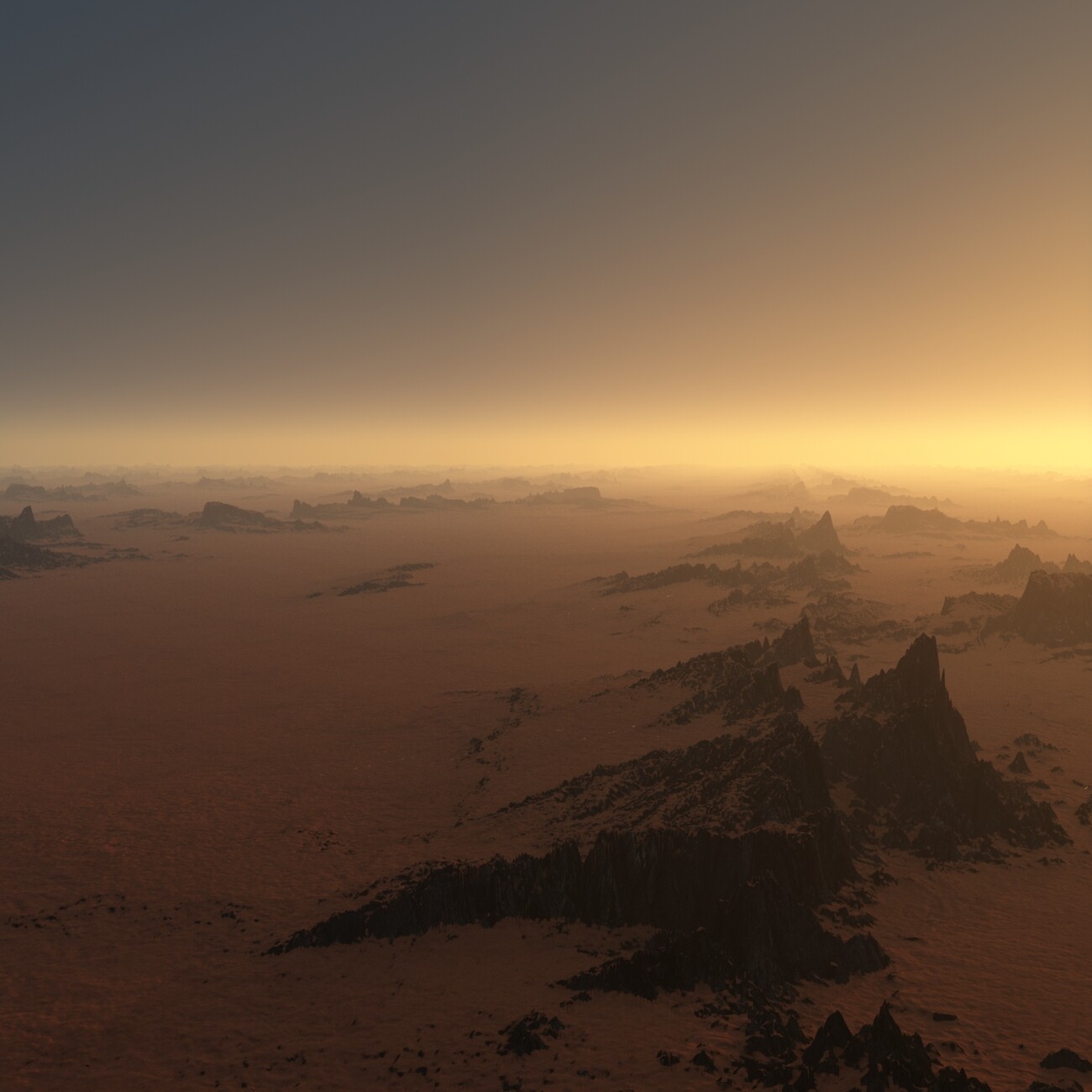 ArtStation - Landscape #02. Martian flatland.