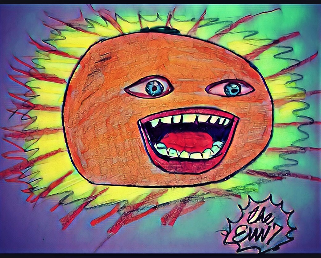 how to draw a talking orange