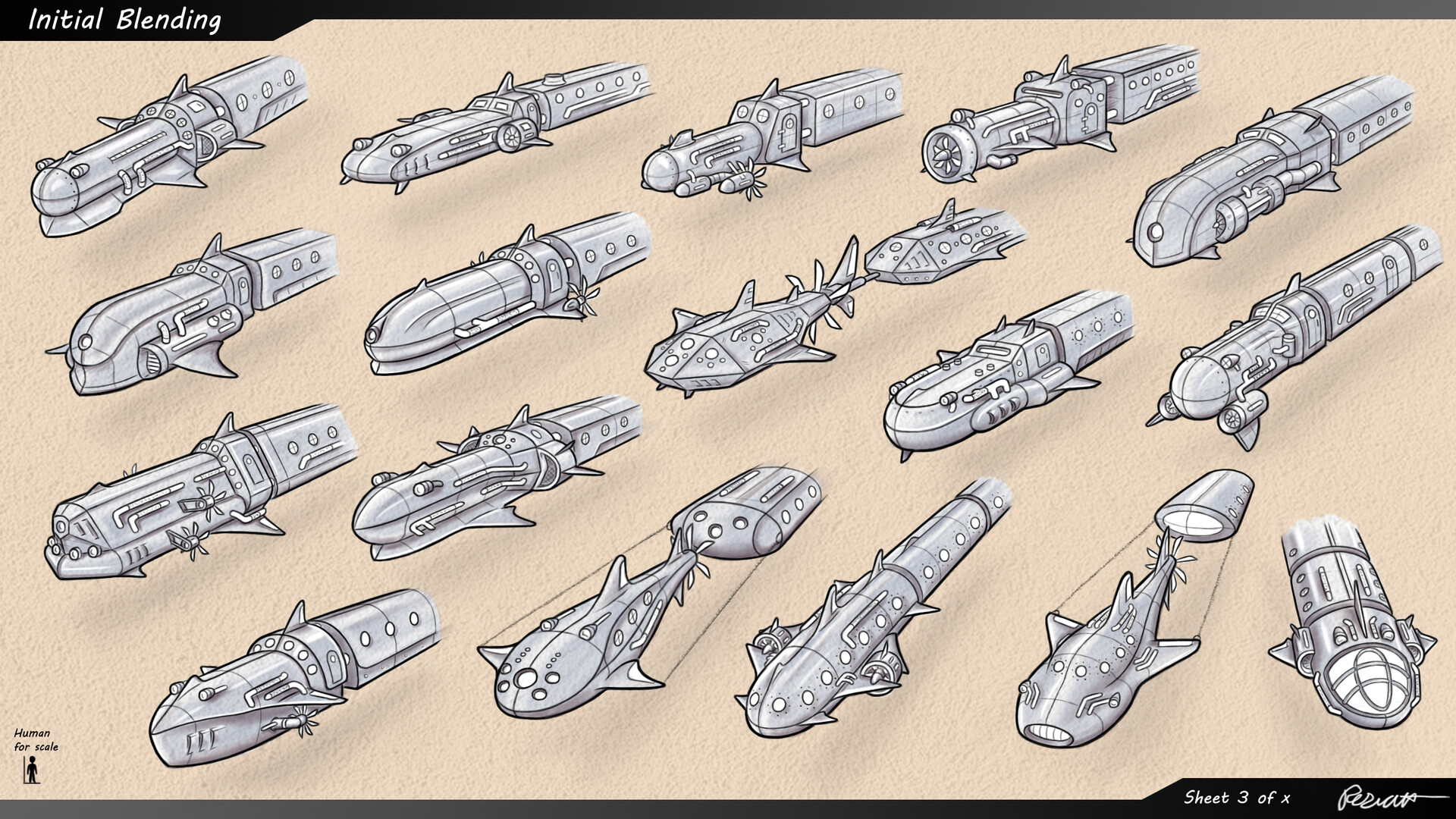 ArtStation - Initial Iteration sketches