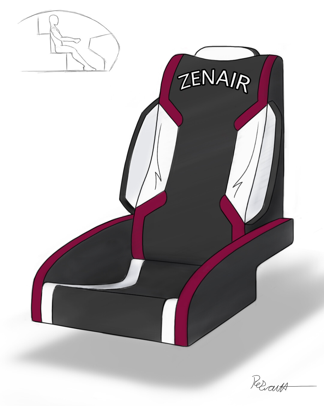 Patrick Watt - Aircraft seat - Design concept