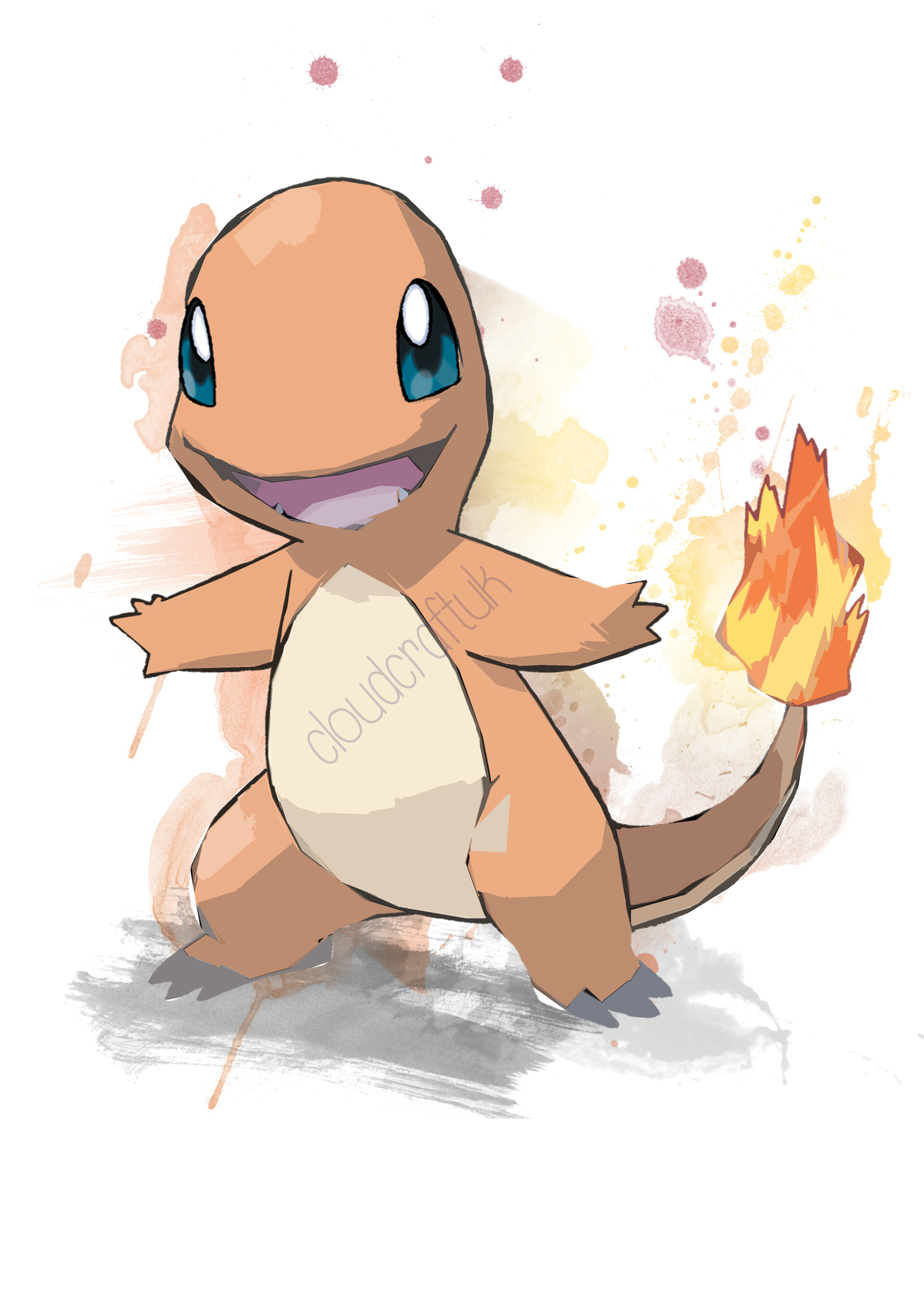 ArtStation - Paint Spatter Pokemon