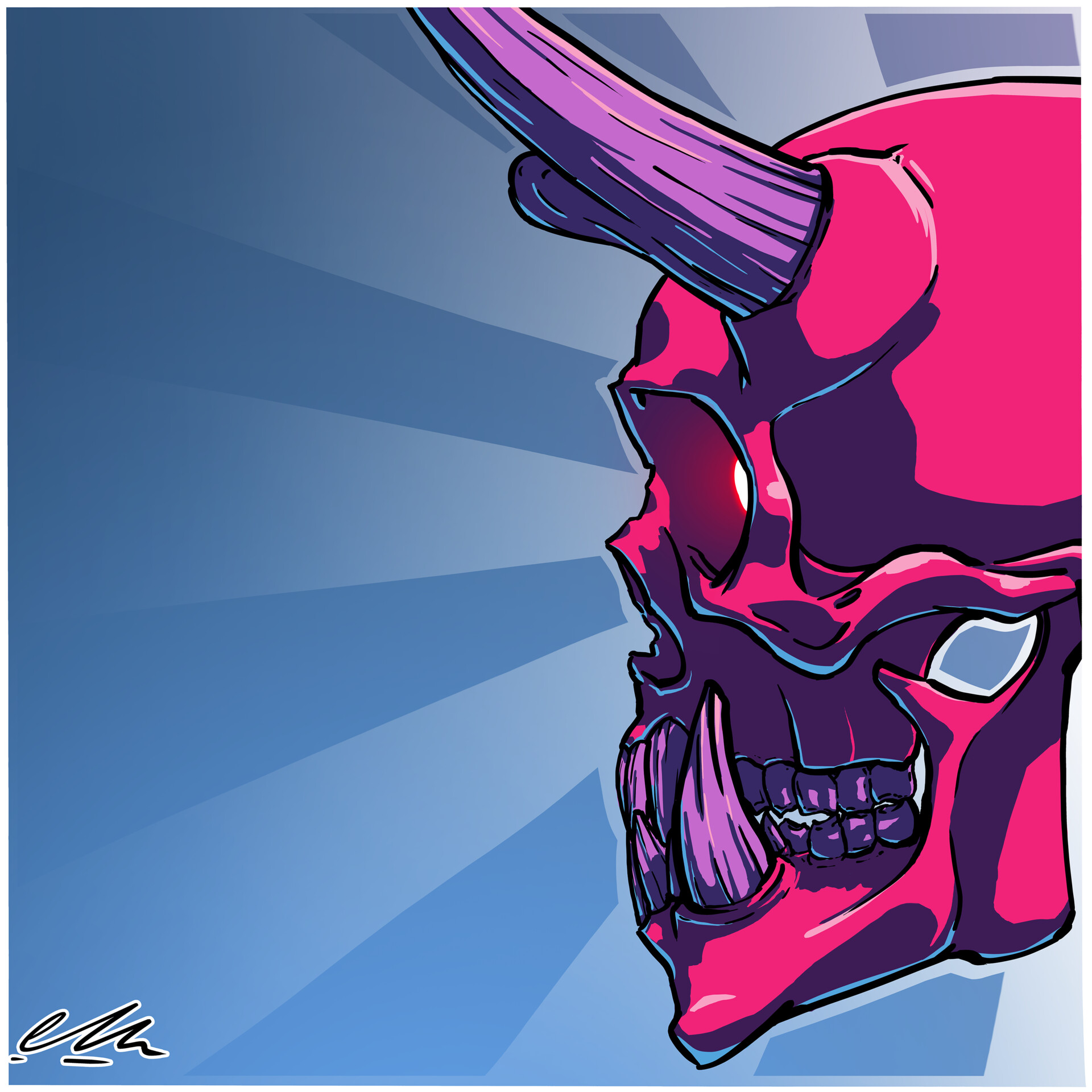 ArtStation - Hot Pink Oni