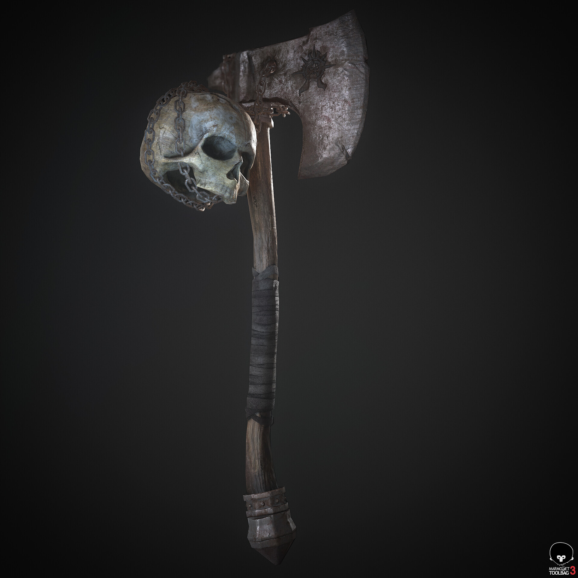 ArtStation - One-handed orcish axe