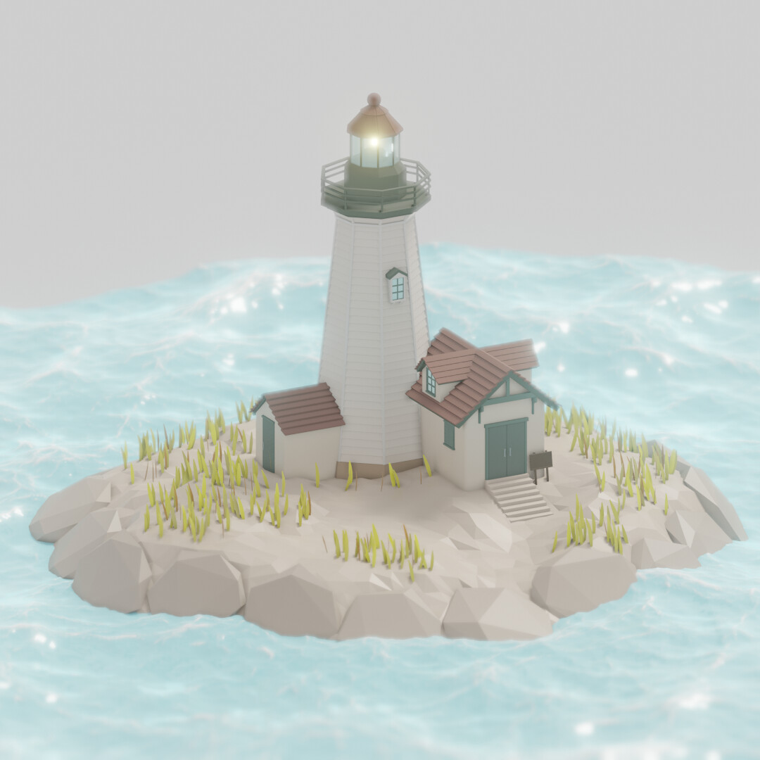 ArtStation - Lighthouse, lowpoly