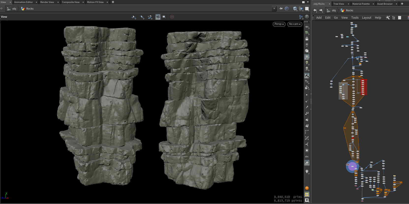 Steven Skidmore - Houdini Procedural Rock Generation