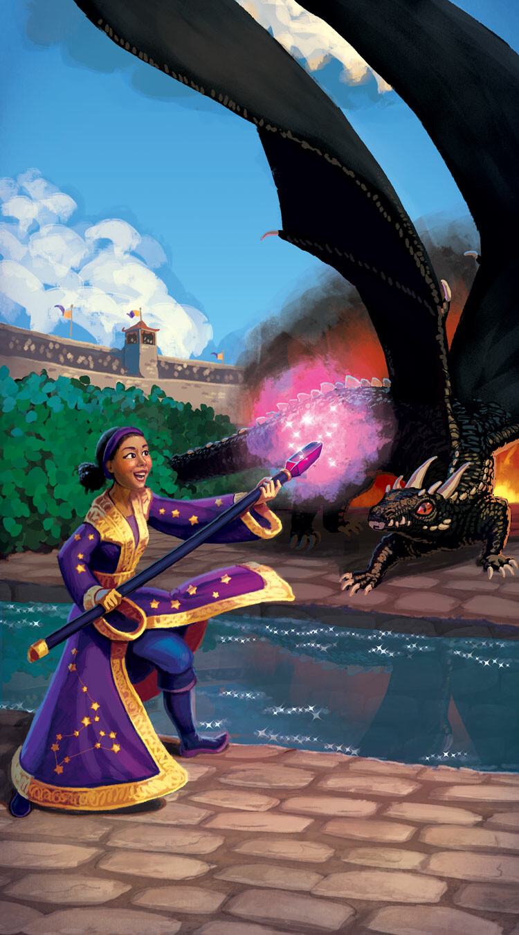 ArtStation - Dragon Dodge: Cover Art