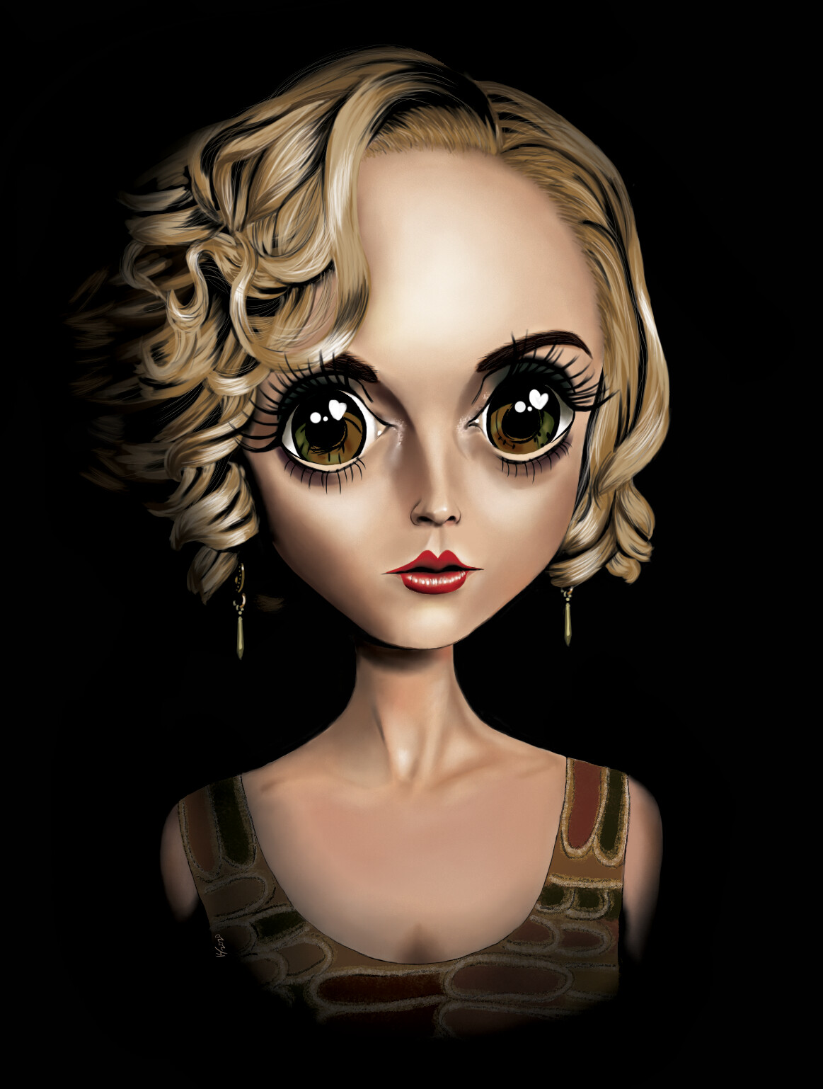 ArtStation - Christina Ricci Caricature Portrait