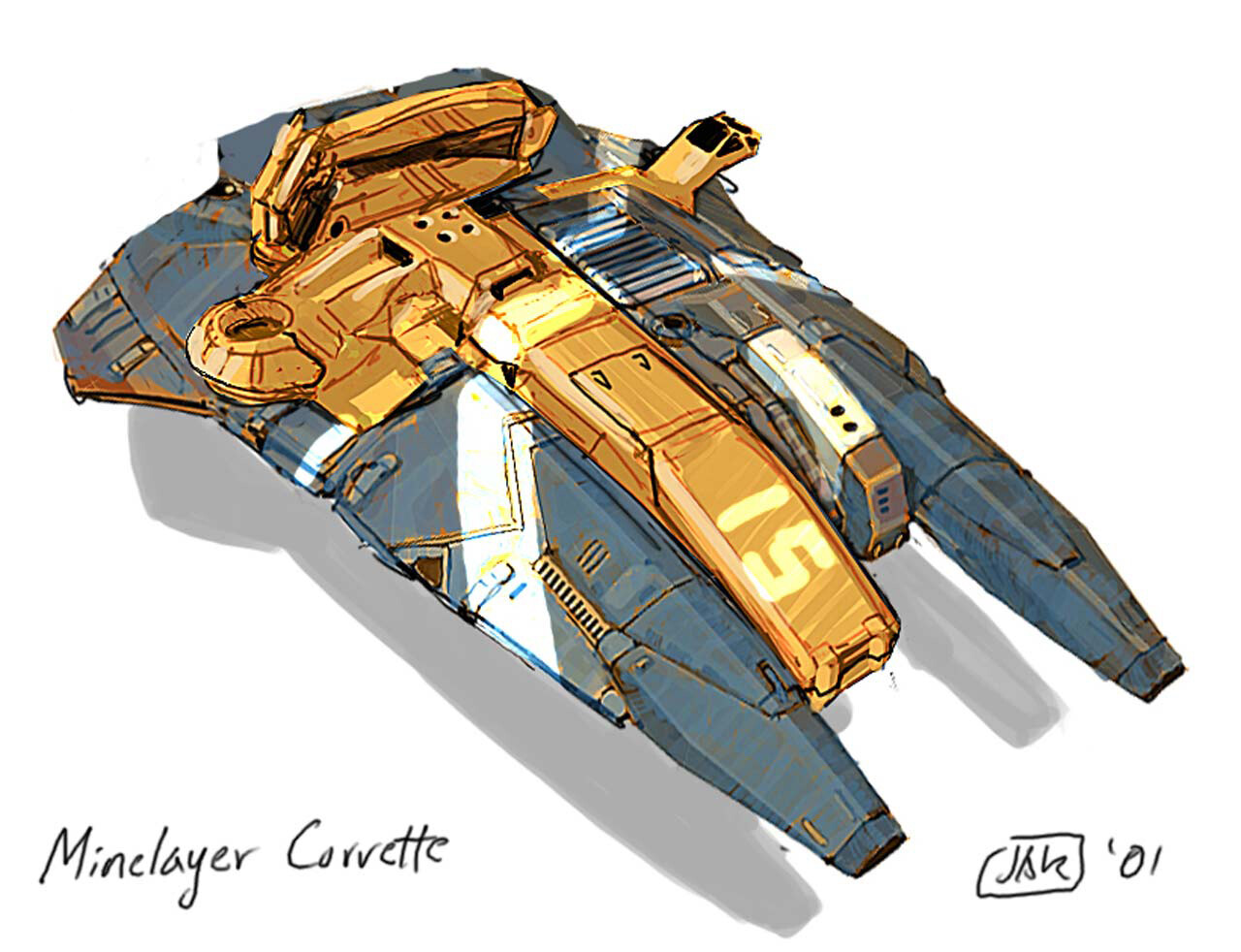 Wayne Dalton 🎮 - Minelayer Corvette, Homeworld Franchise, game asset