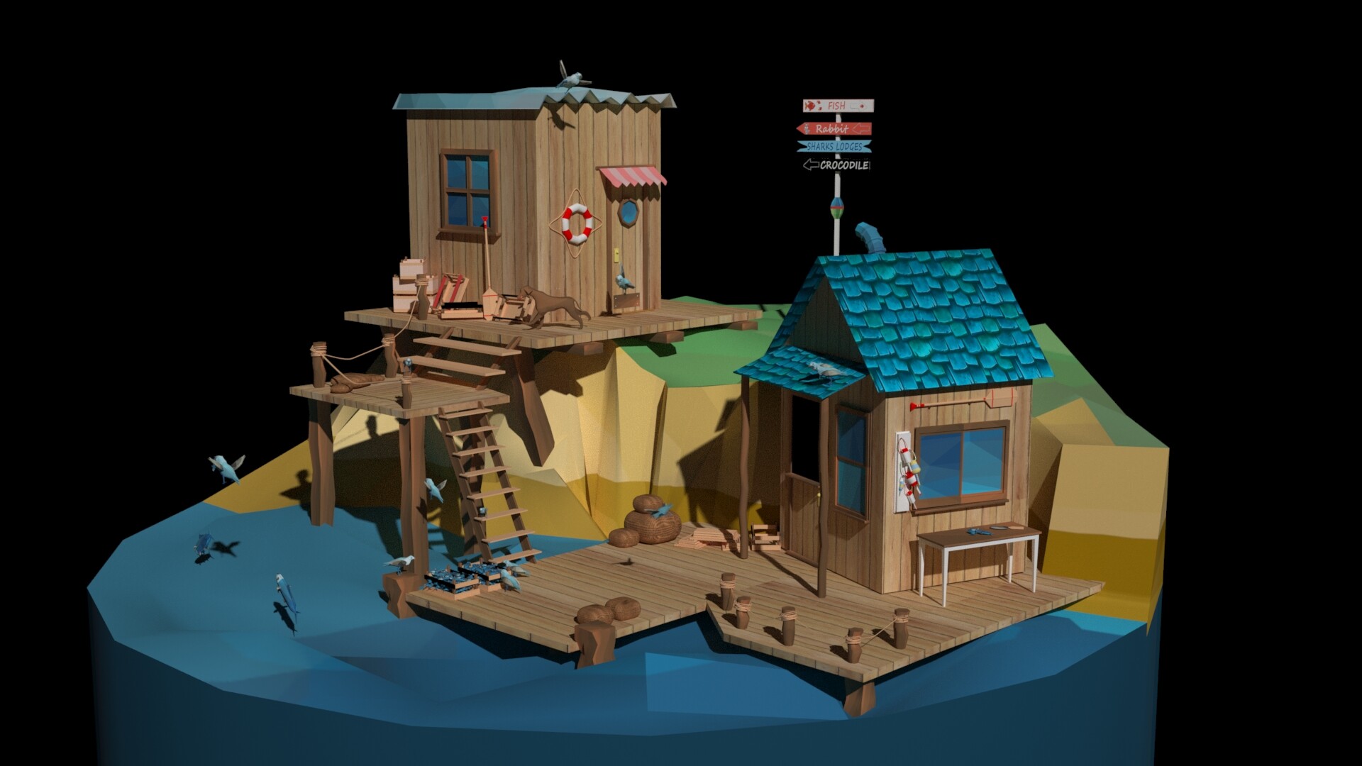 ArtStation - Beach House LowPoly