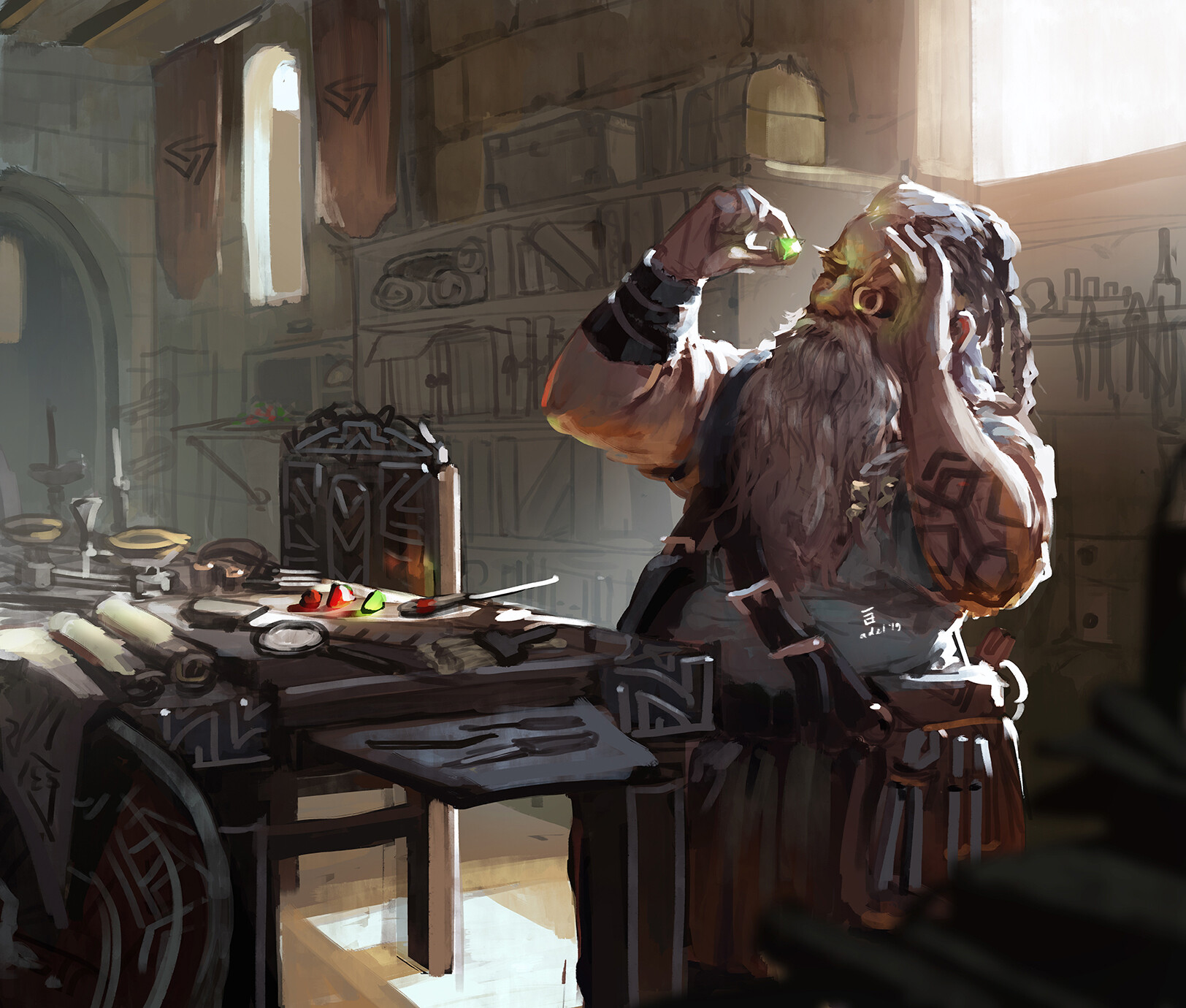 Annadel Cinco - Ruby Rocksplitter—Dwarven Runesmith Artificer