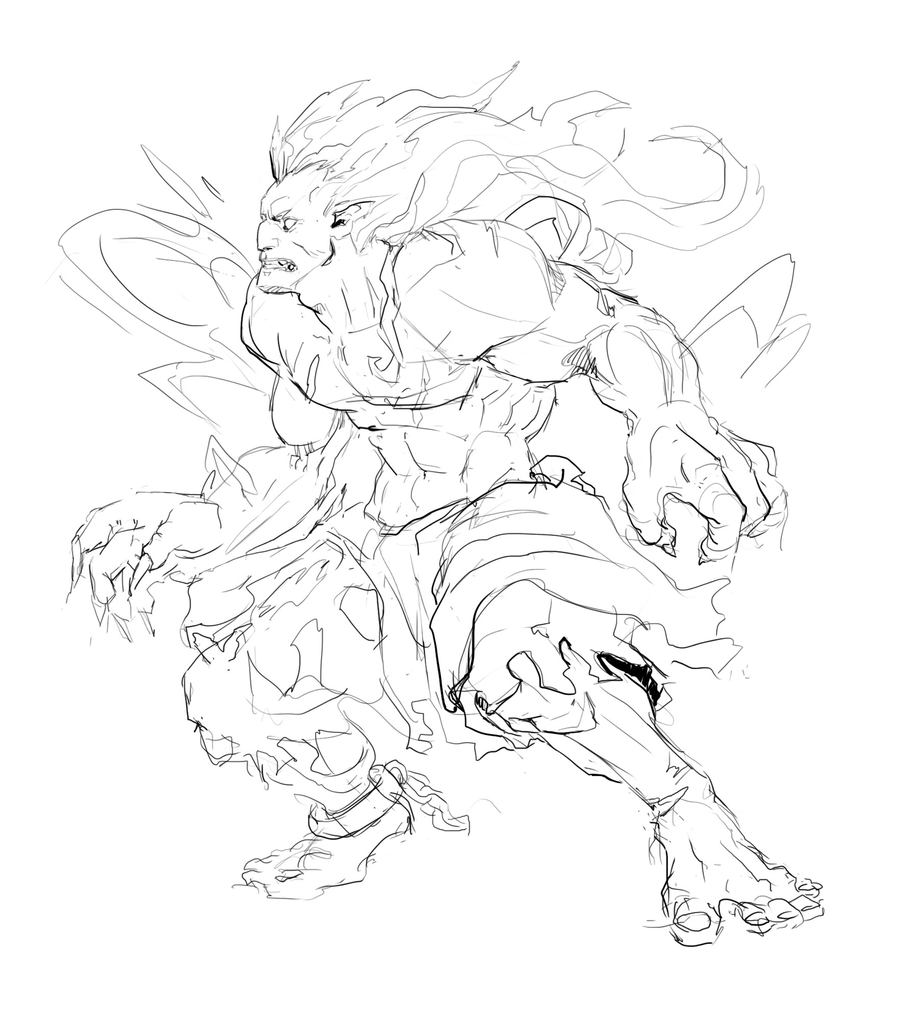 blanka street fighter coloring page