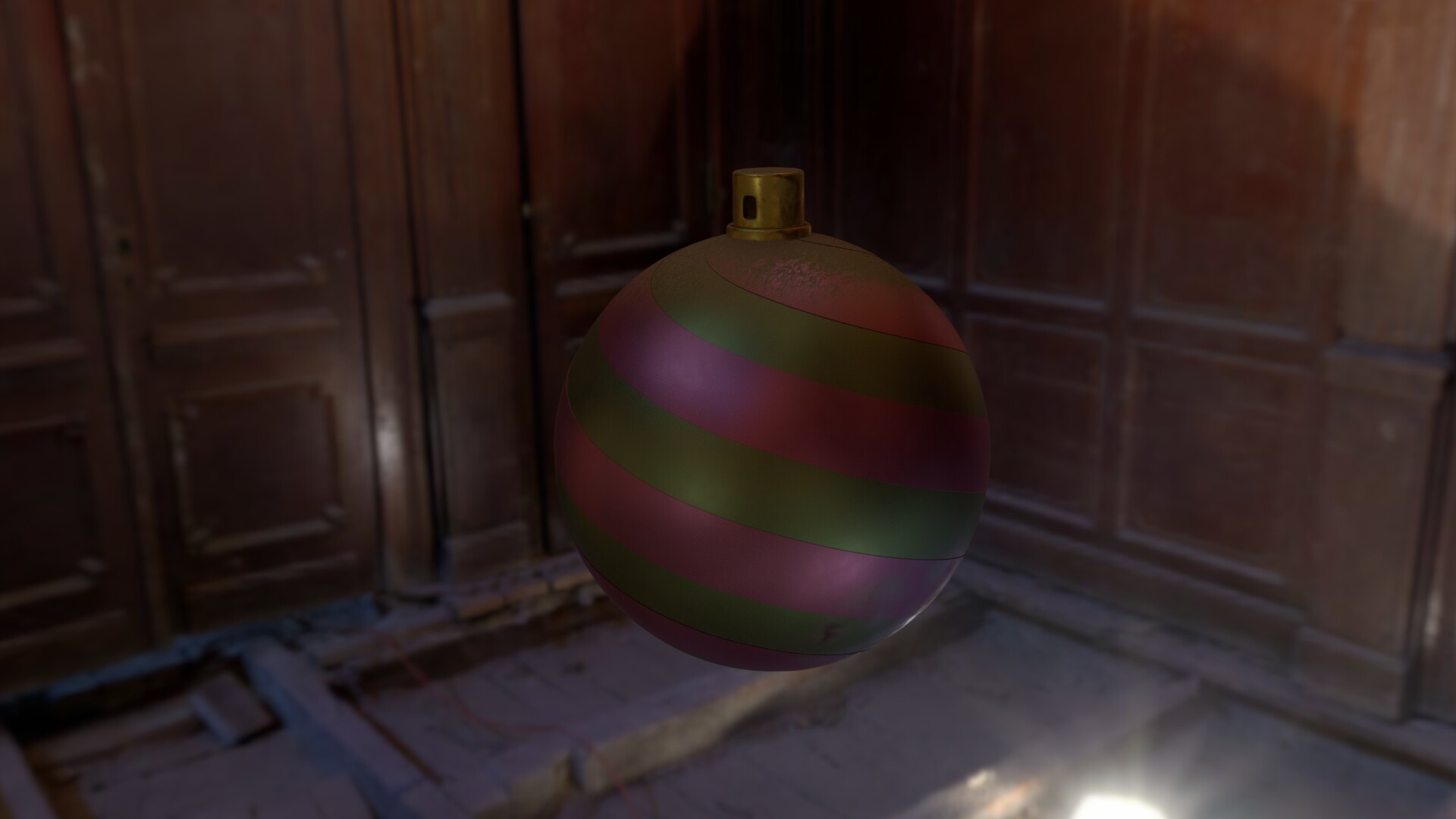 ArtStation - Textured christmas ball.