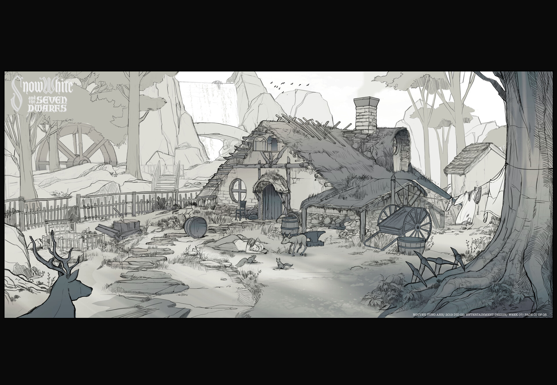 ArtStation - Snow White And Seven Dwarfs