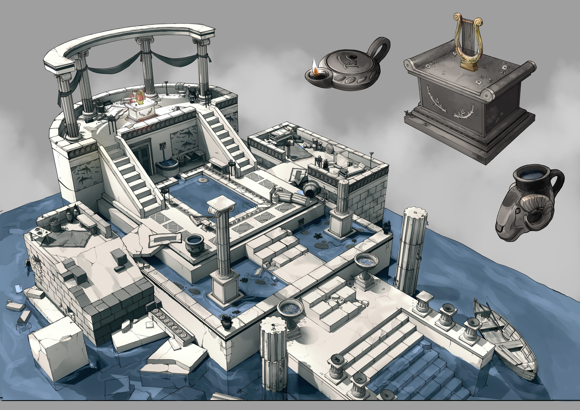 ArtStation - Collapsed Greece Temple