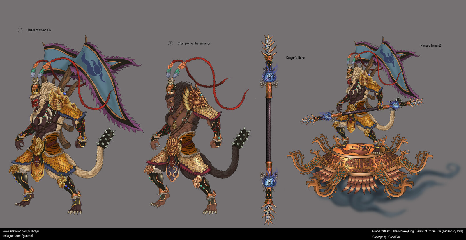 Cobol Yu - WarHammer Grand Cathay concept art: Monkey King