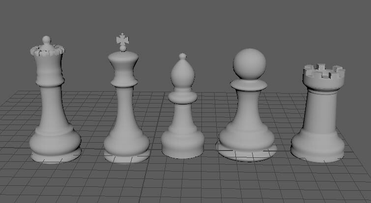 ArtStation - Basic Chess Pieces