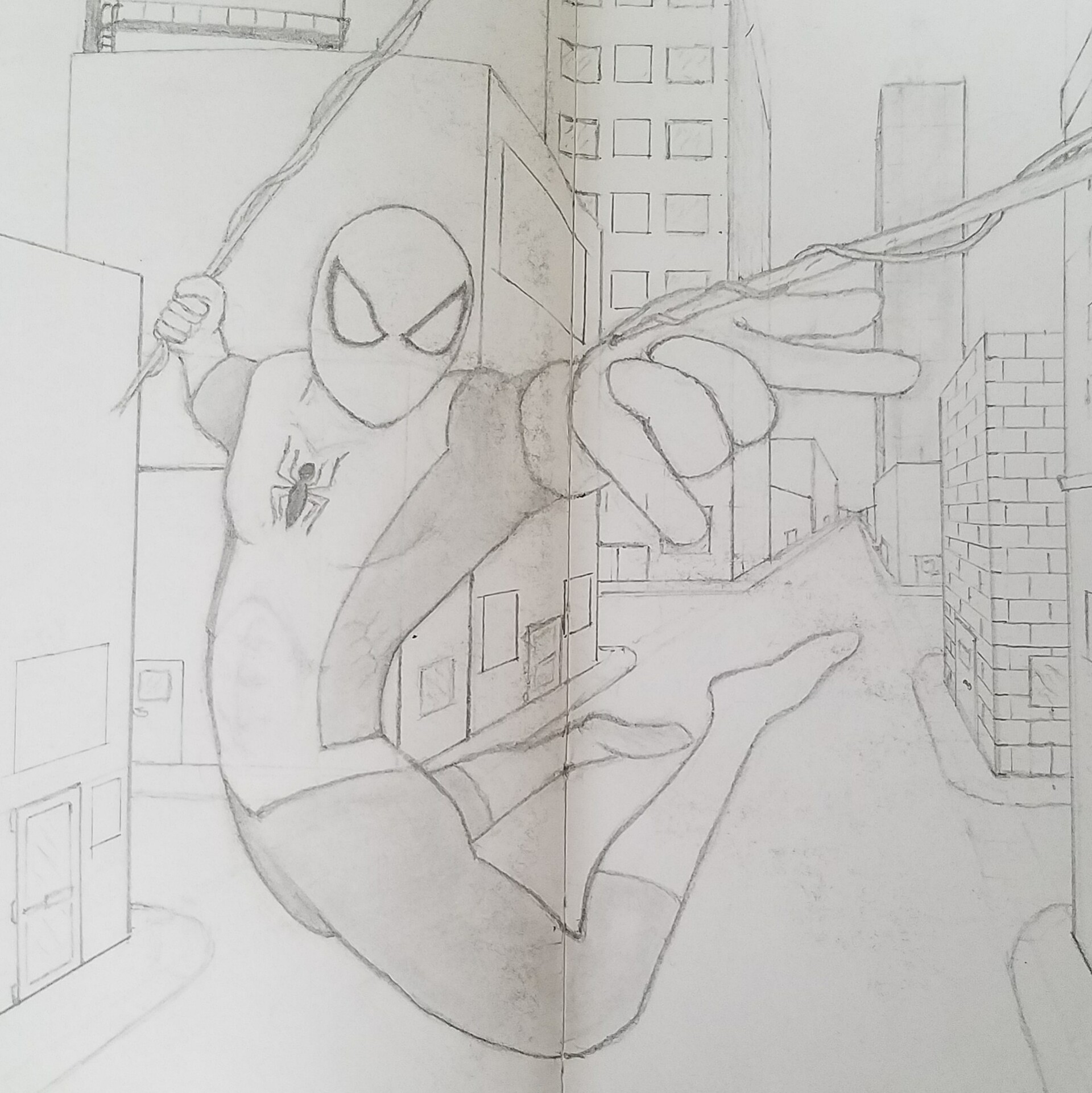 ArtStation - 1 point perspective w/ Spidey practice