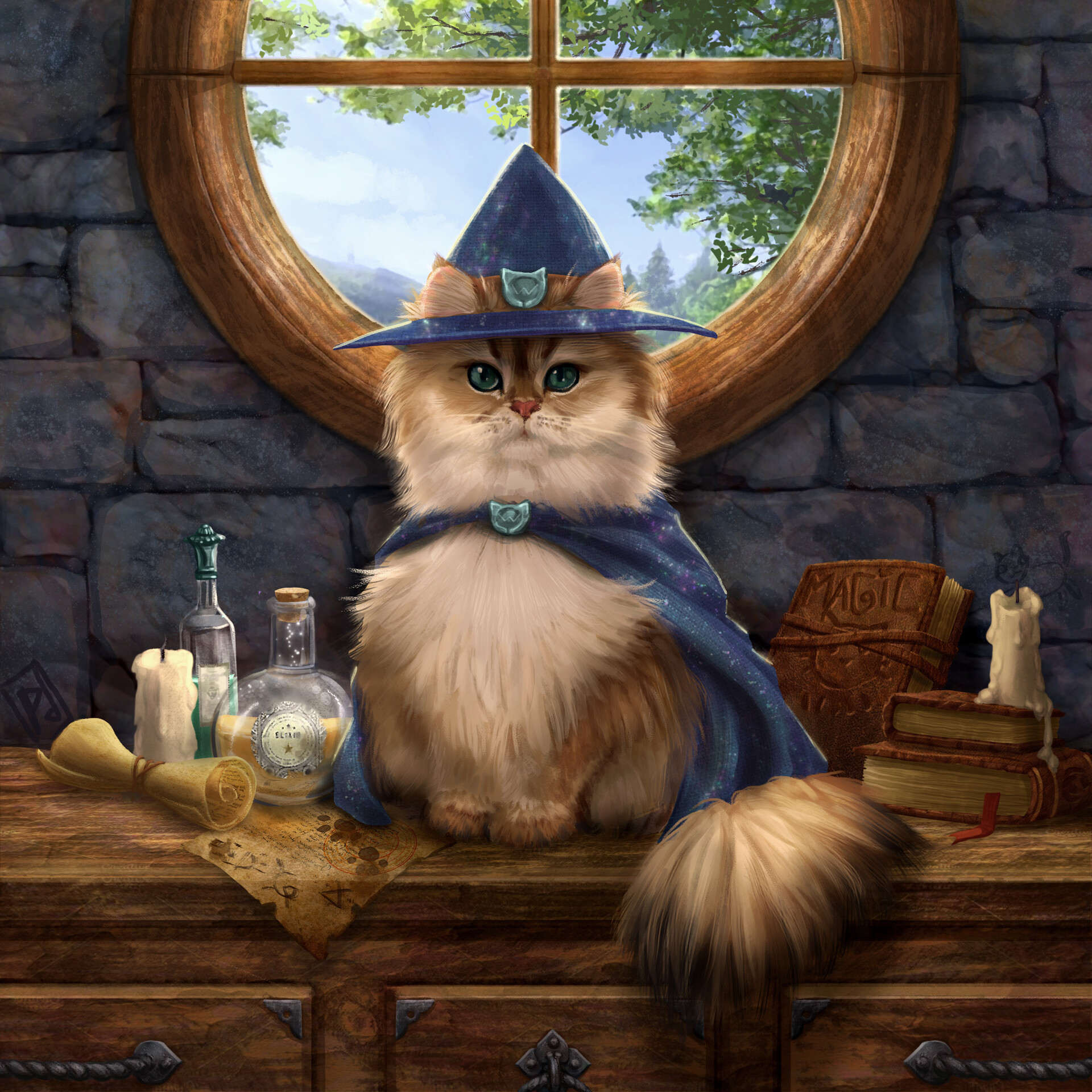 ArtStation - Merlin the Cat