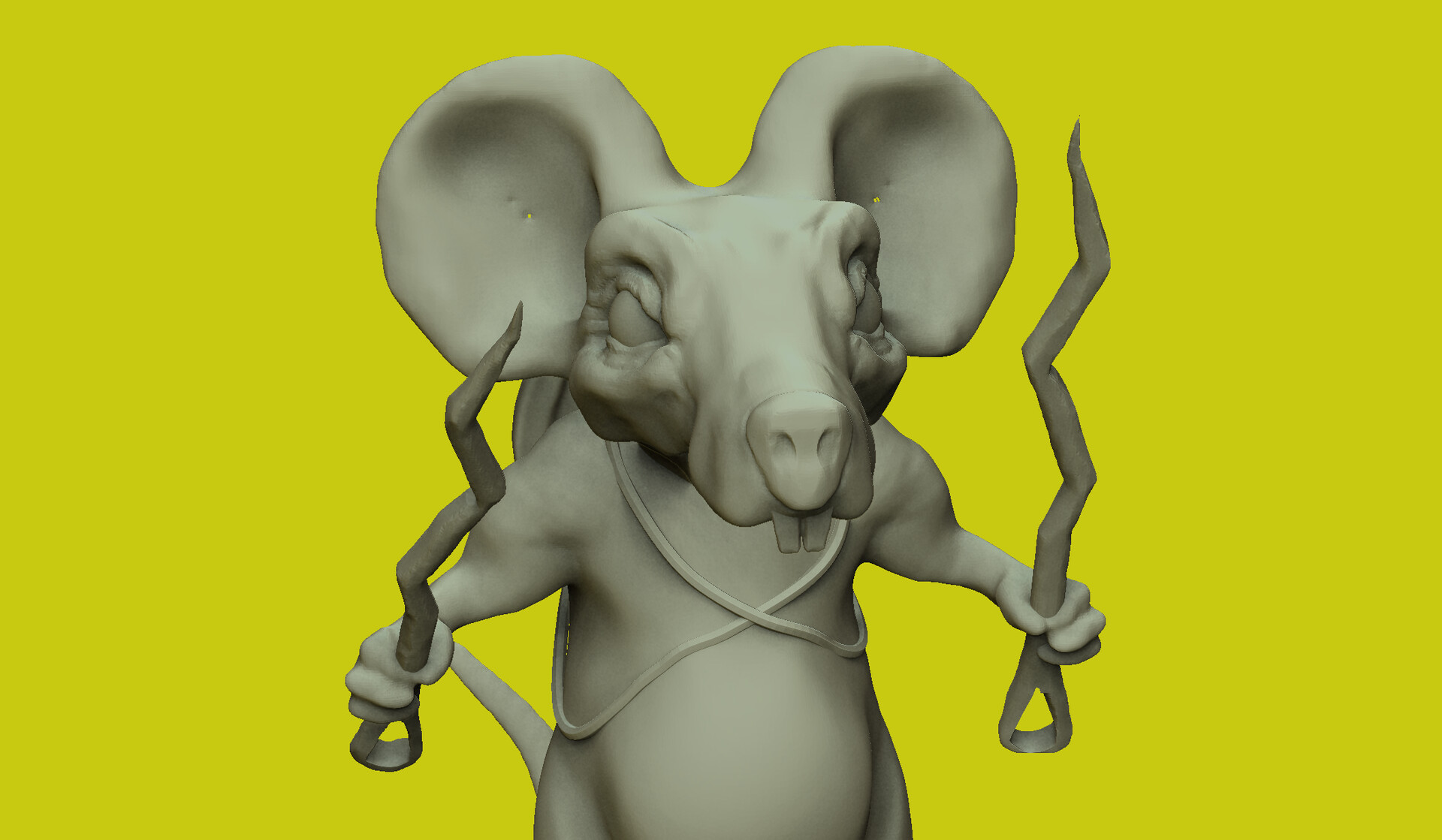 ArtStation - Mouse Warrior sculpt