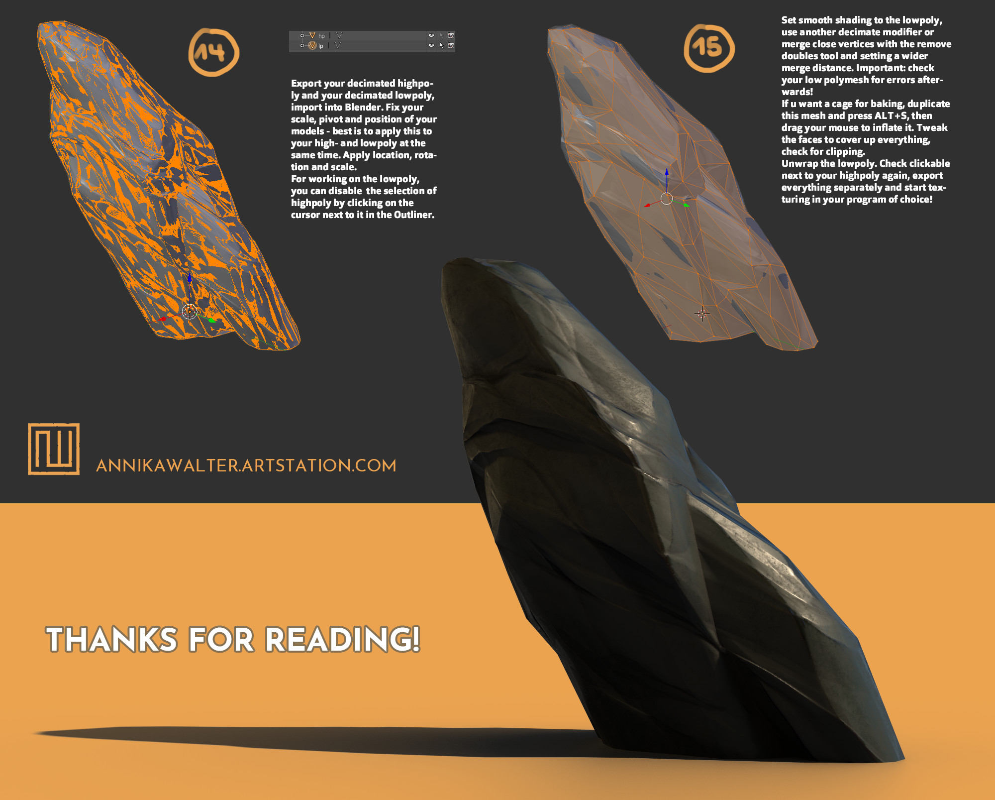 Annika Walter - 3D Art - Tutorial: Perfectly Imperfect Rocks