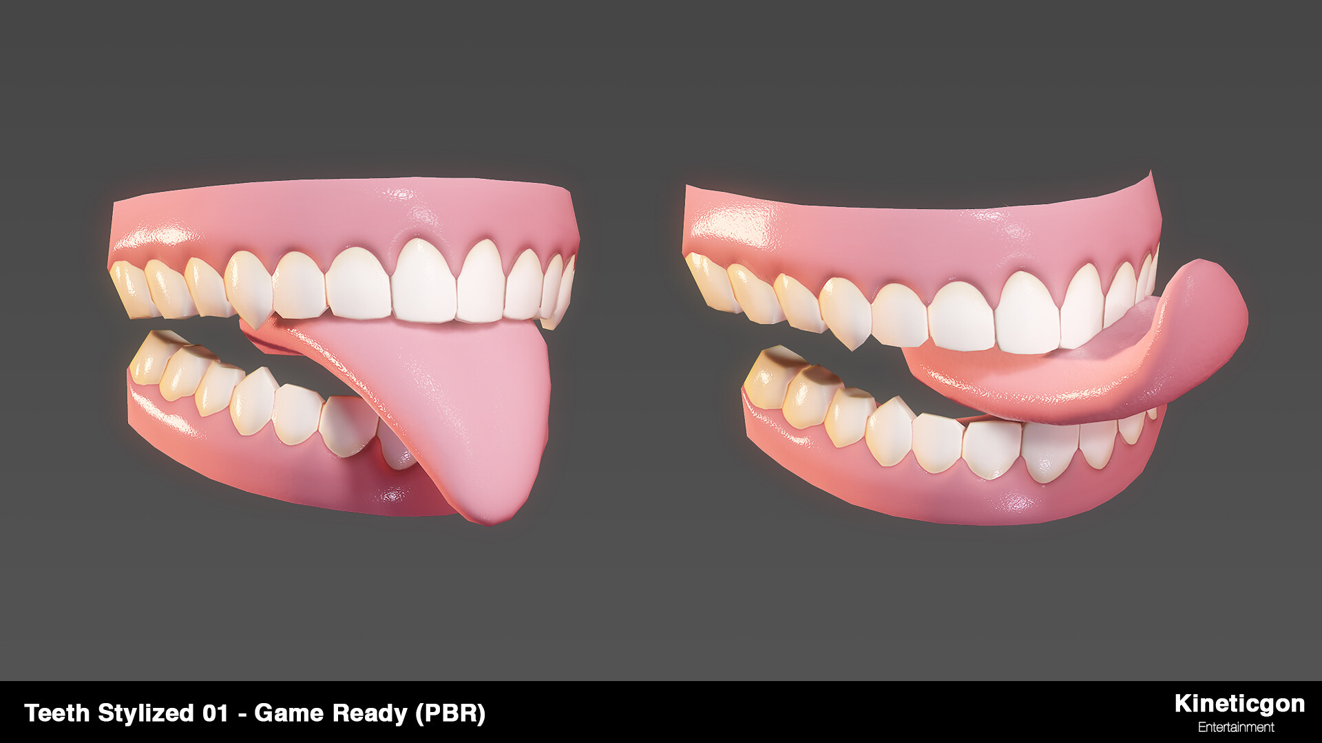 Kineticgon Entertainment - Teeth Stylized 01 - Game Ready PBR